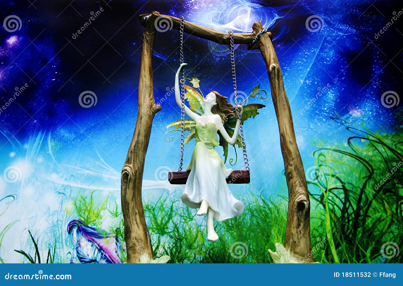 Ángel en el paraíso stock de ilustración. Ilustración de creencia ...