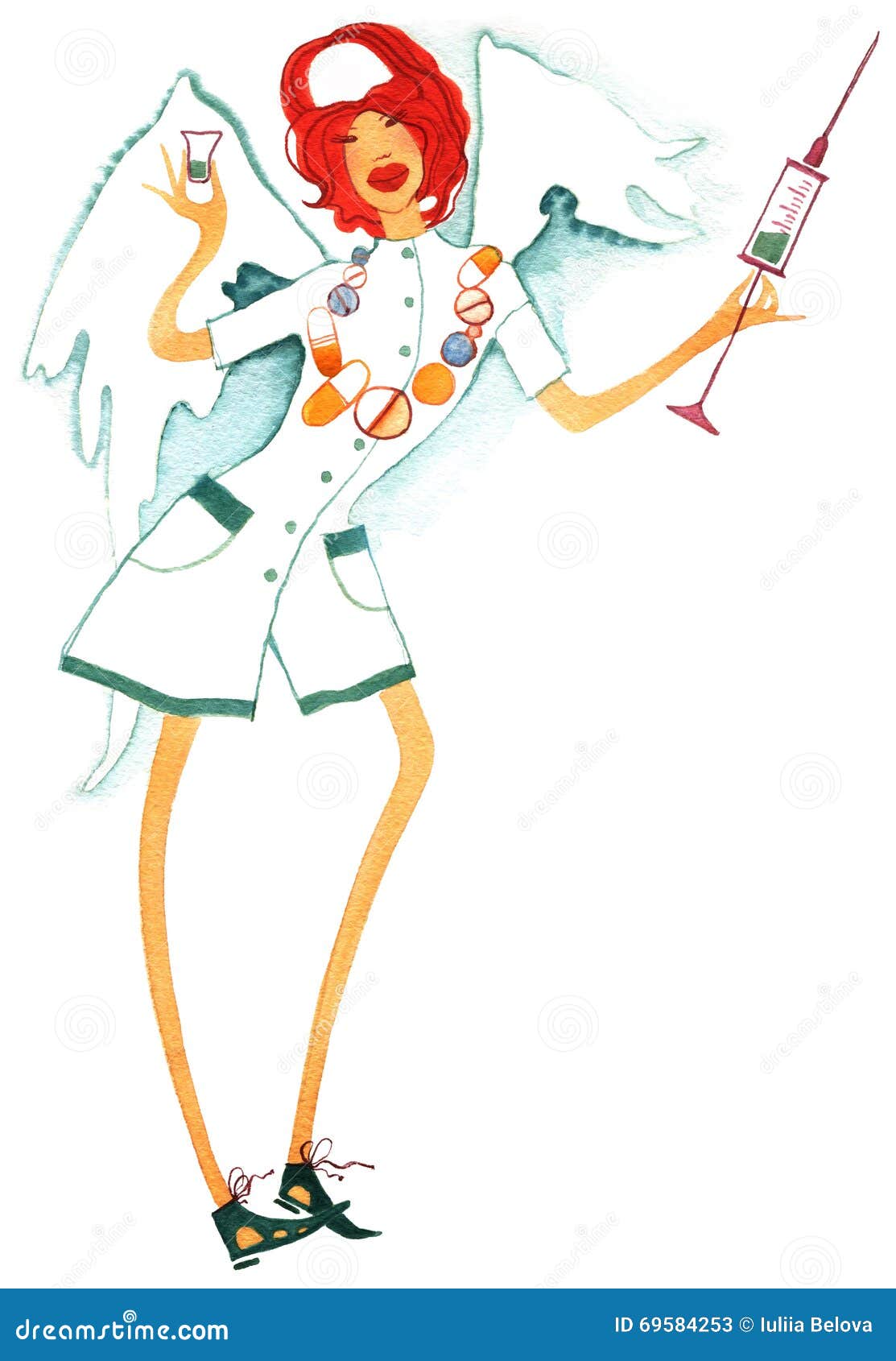 Ángel nurse-2 stock de ilustración. Ilustración de sano - 69584253