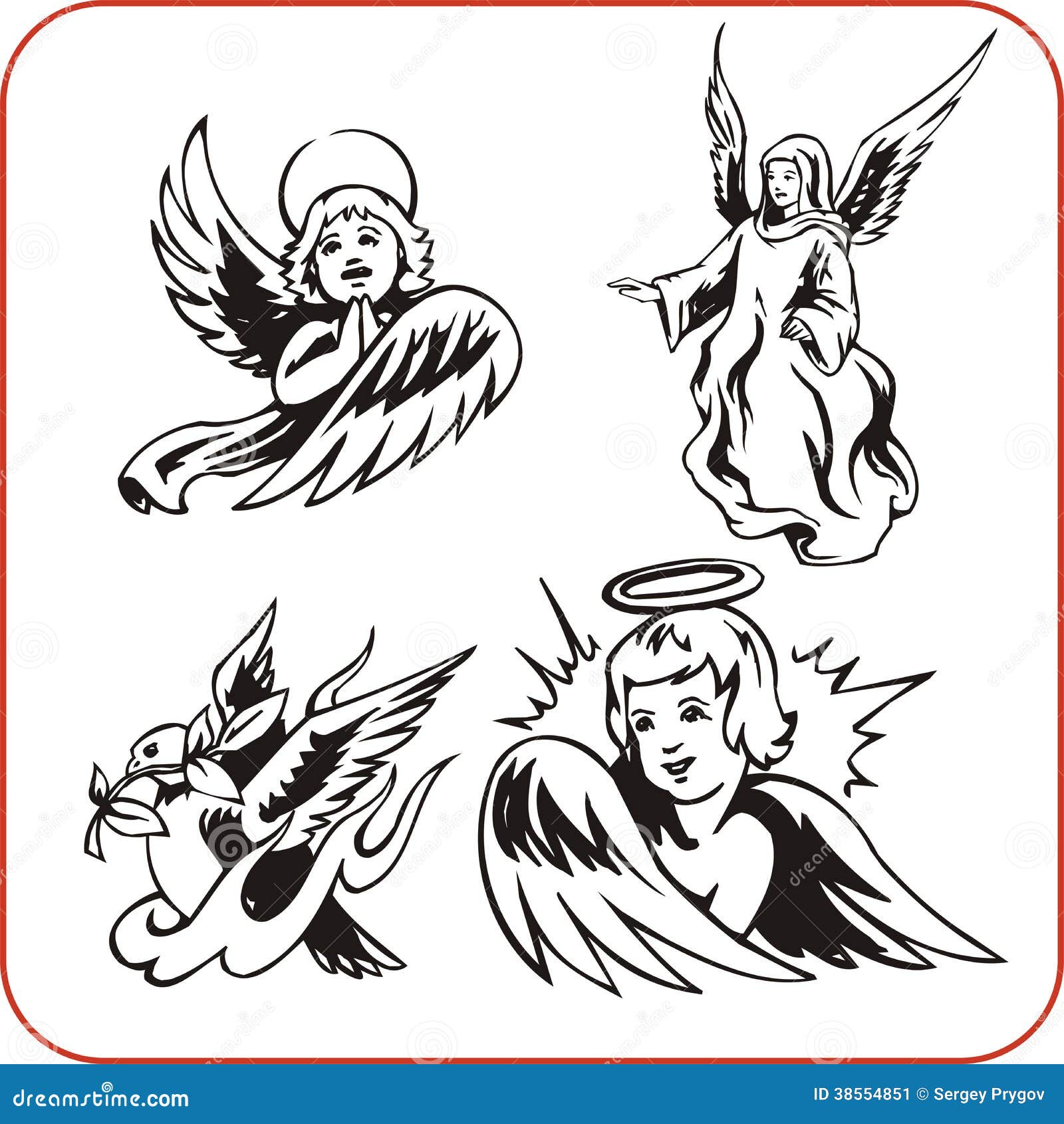 Ángeles - Sistema Del Vector. Imagen de archivo - Imagen: 38554851