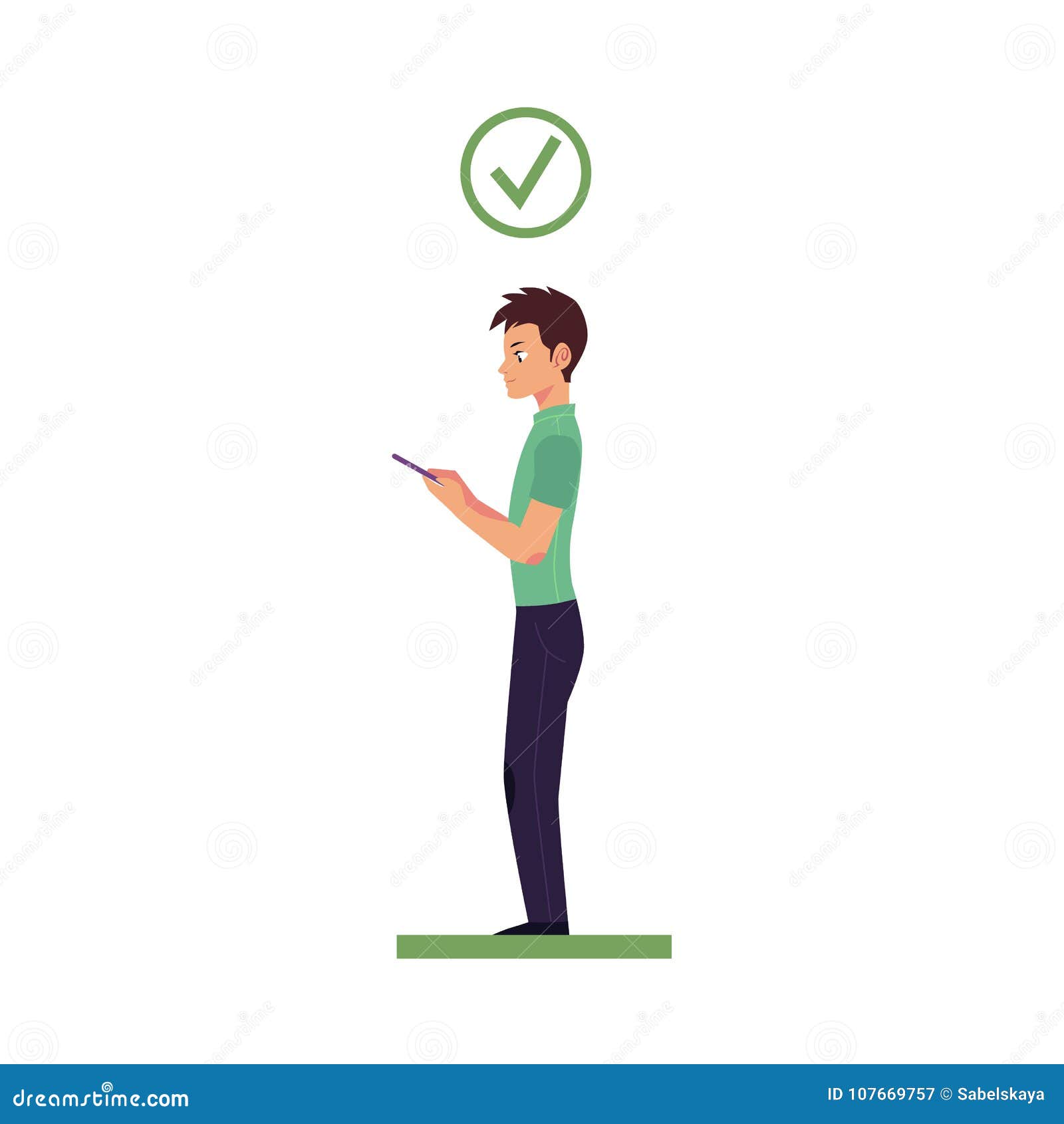 Ángulo Principal Correcto Del Vector Usando Smartphone Ilustración del ...