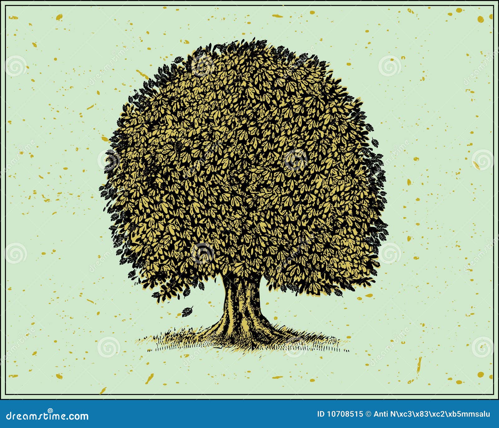 Árbol ilustración del vector. Ilustración de prado, arboleda - 10708515