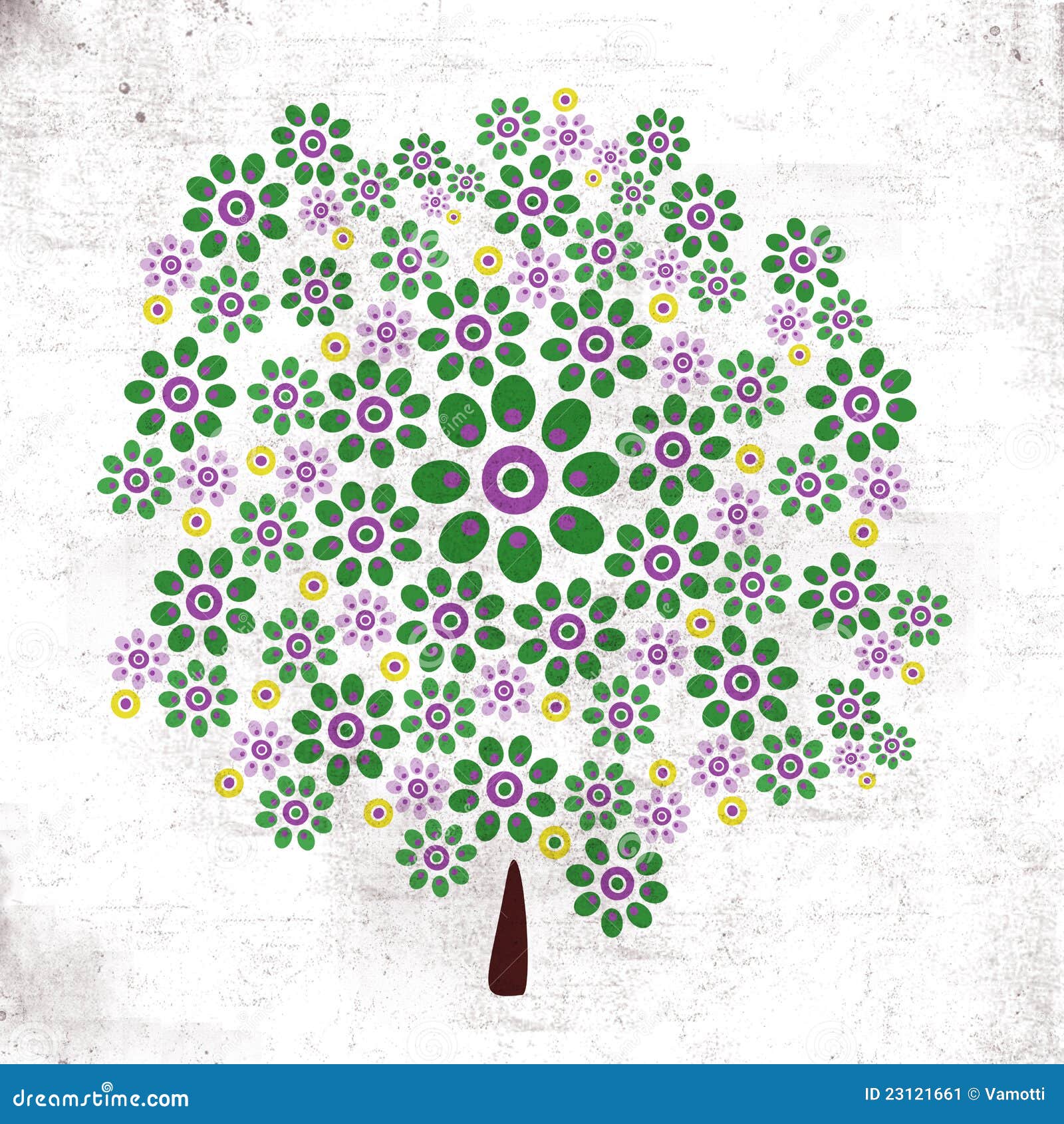 árbol coloreado stock de ilustración. Ilustración de papel - 23121661