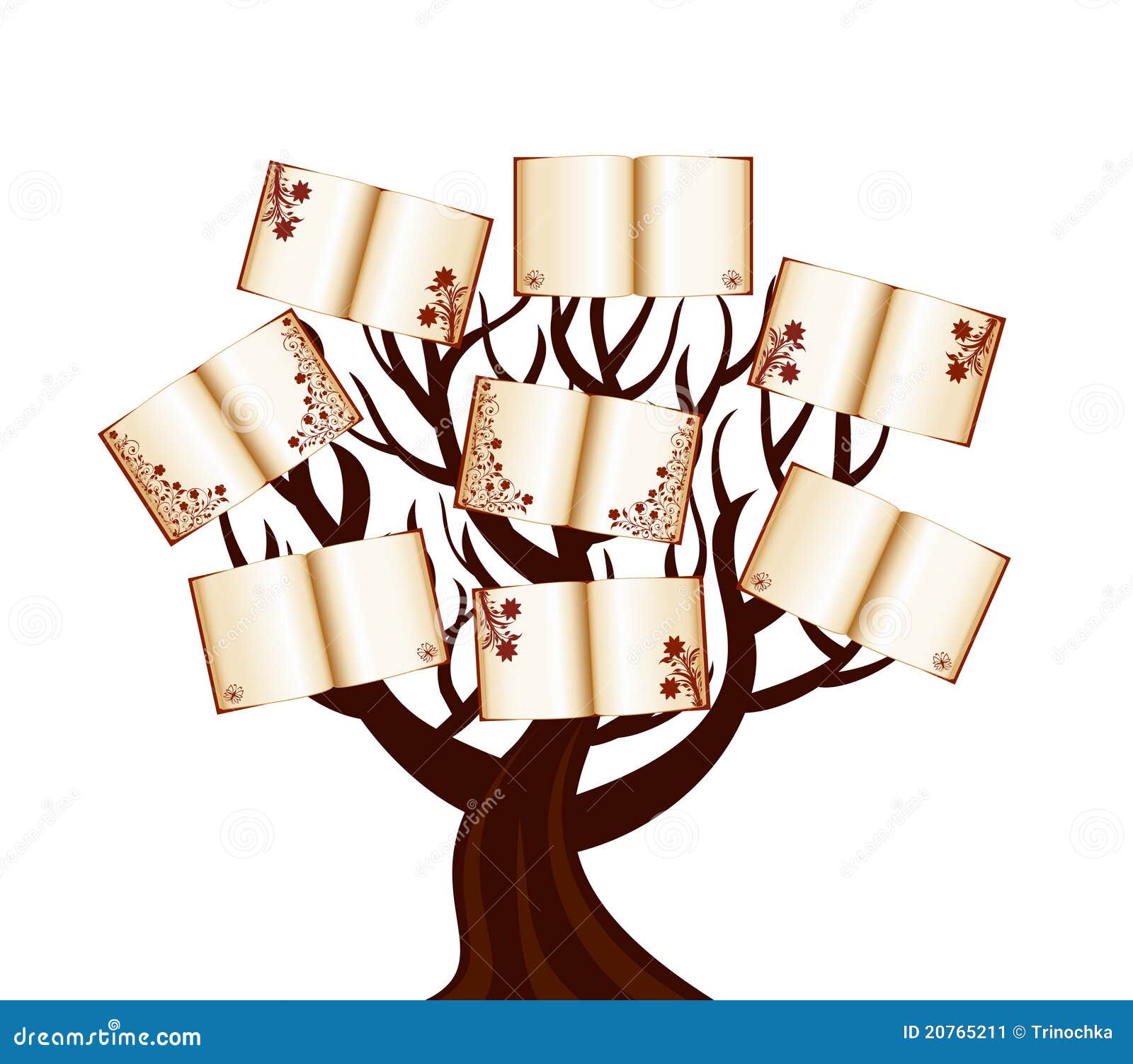 Árbol Con Los Libros Imagen de archivo - Imagen: 20765211