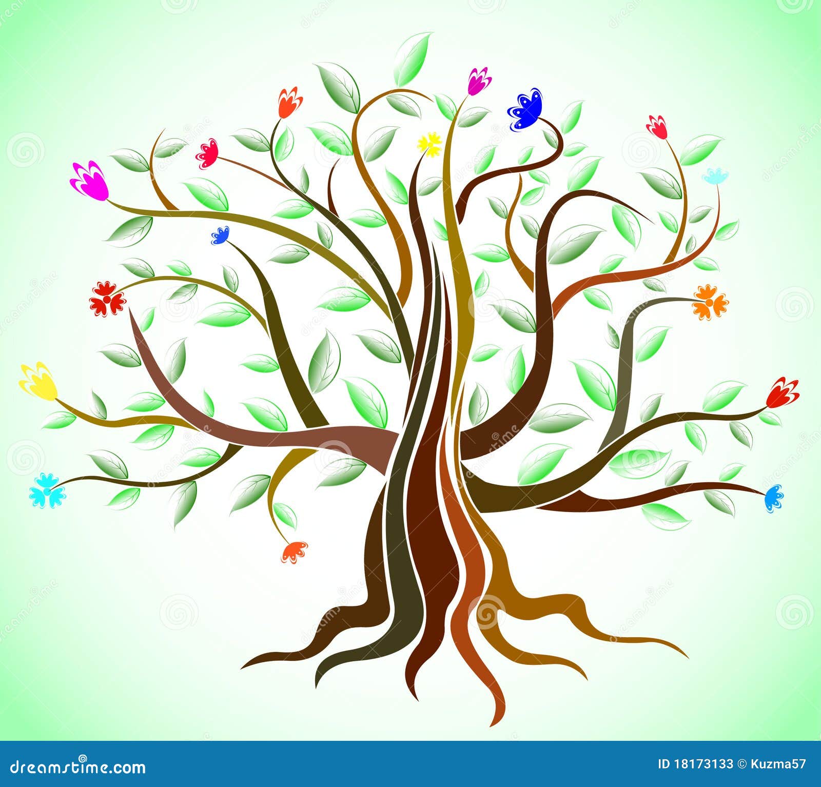 Árbol Creativo Abstracto Fotos de archivo - Imagen: 18173133