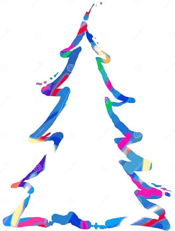 Árbol de navidad stock de ilustración. Ilustración de plantas - 1444832