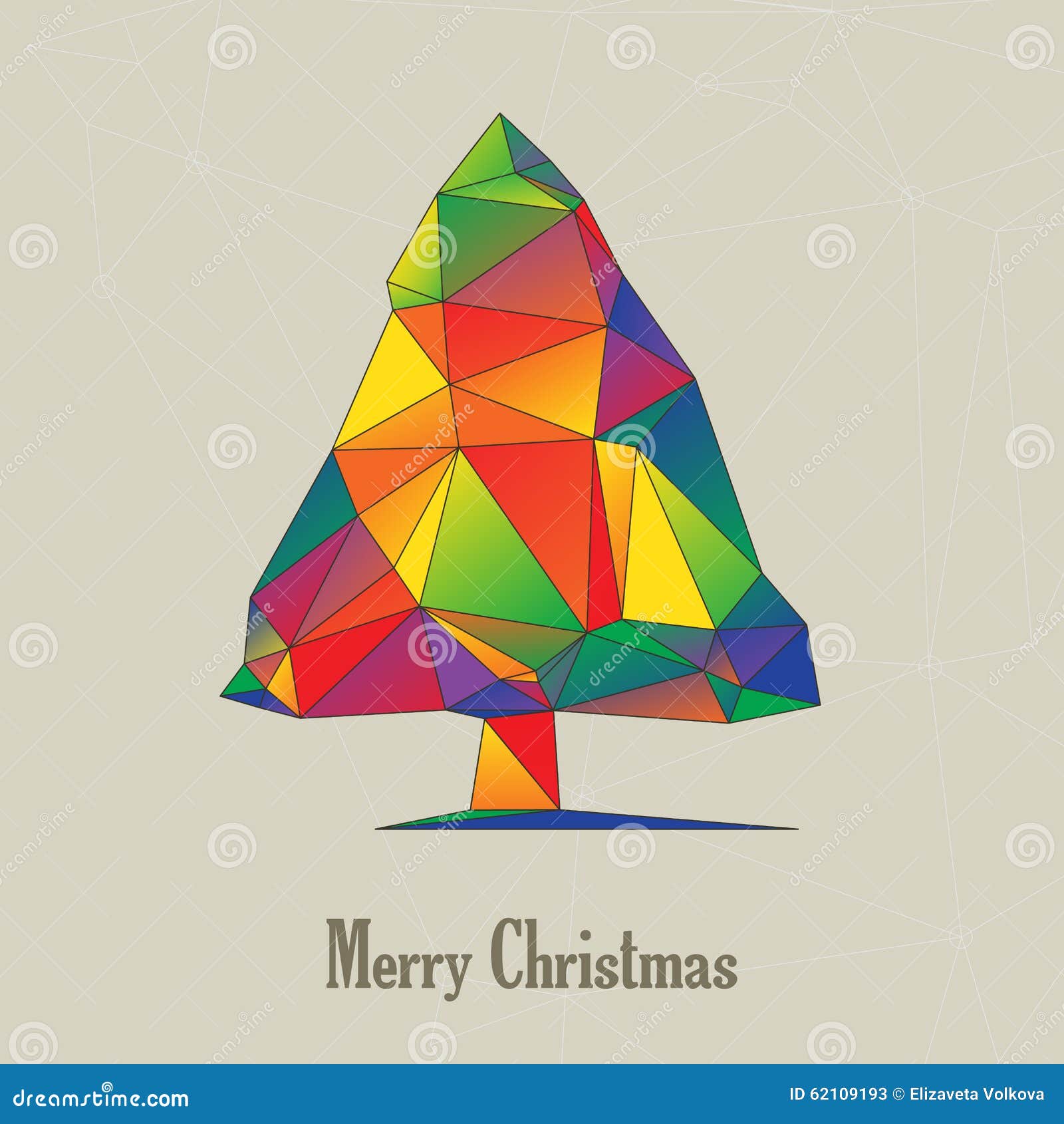 Árbol de navidad abstracto ilustración del vector. Ilustración de feliz ...