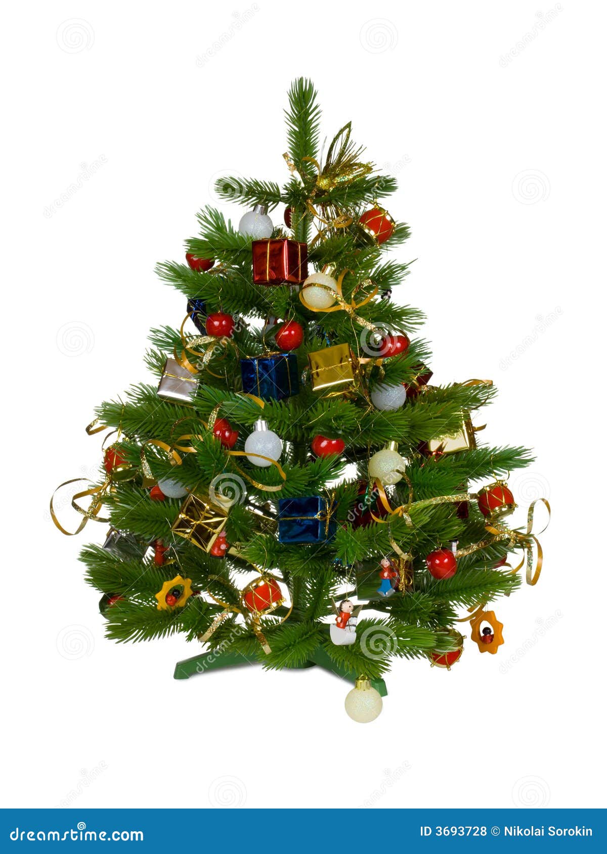 Árbol de navidad adornado foto de archivo. Imagen de modelo - 3693728