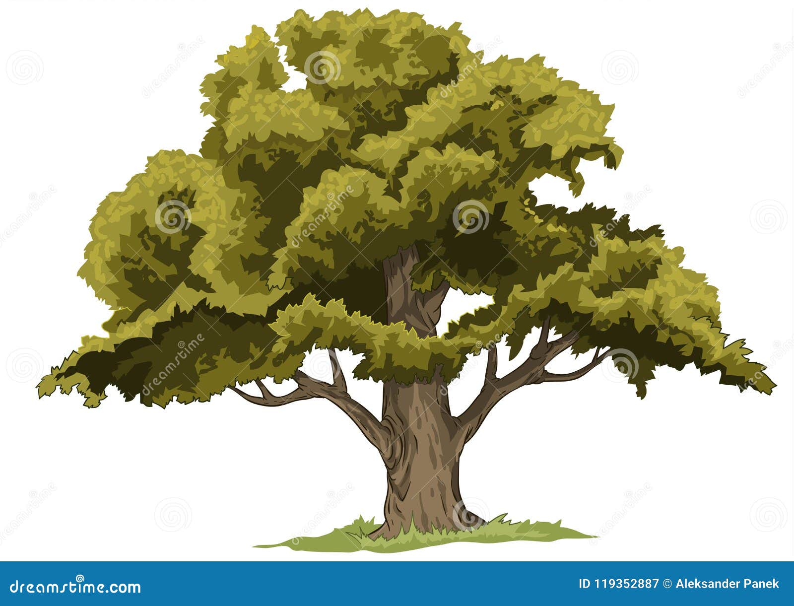 Árbol de roble grande ilustración del vector. Ilustración de fichero ...
