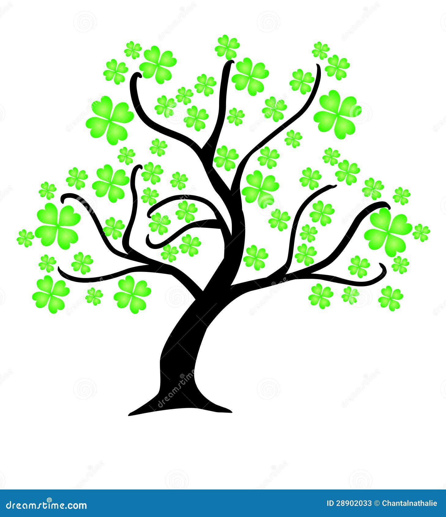 Árbol del trébol ilustración del vector. Ilustración de muestra - 28902033