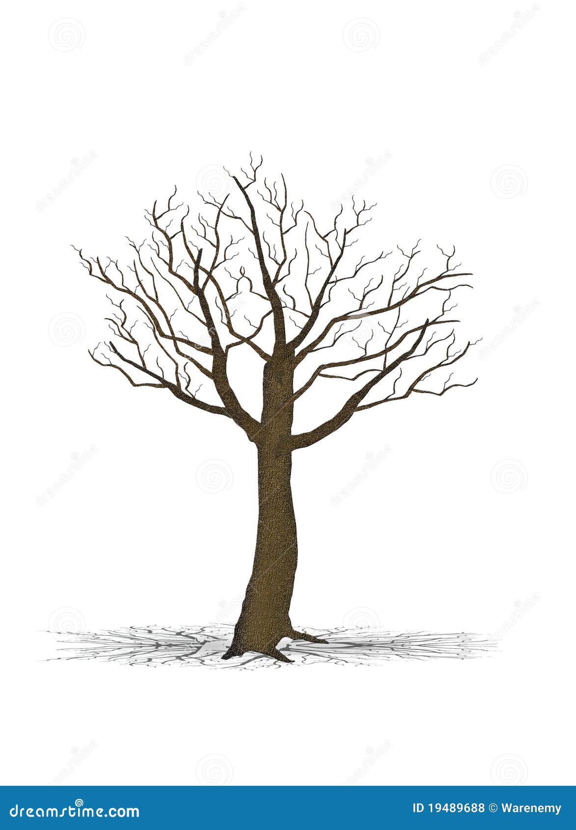 Árbol seco stock de ilustración. Ilustración de oscuro - 19489688