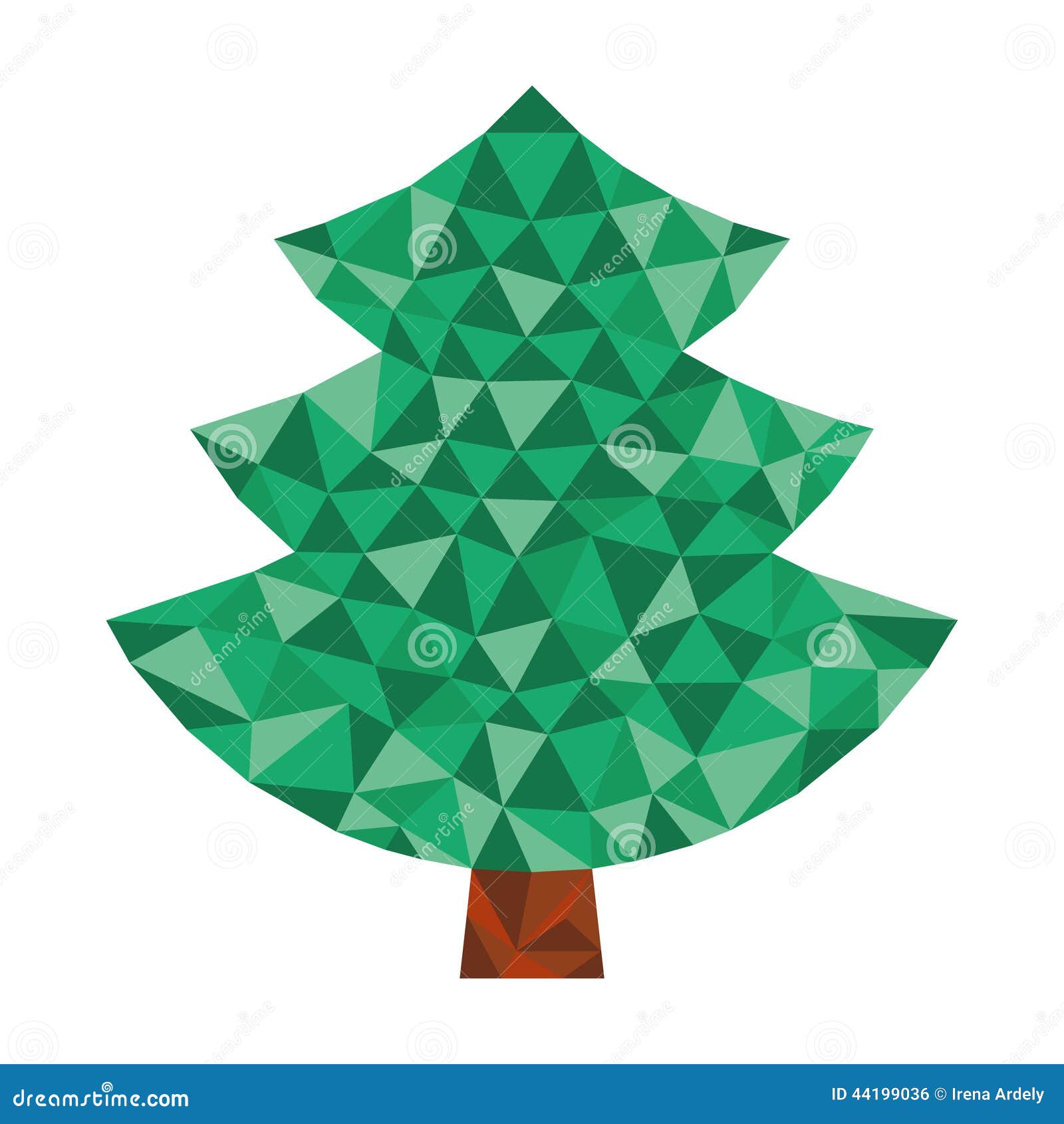 Árbol triangular ilustración del vector. Ilustración de feliz - 44199036