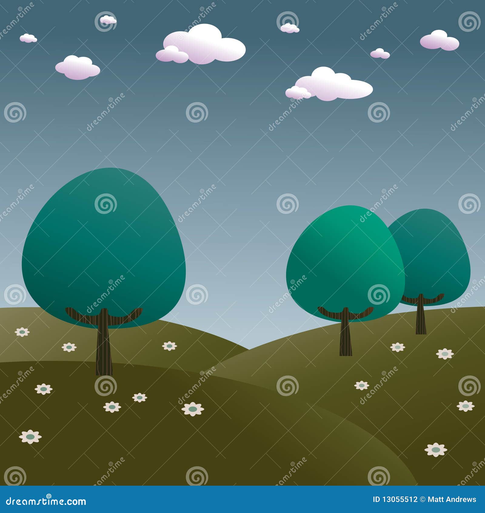 Árboles azules ilustración del vector. Ilustración de tronco - 13055512