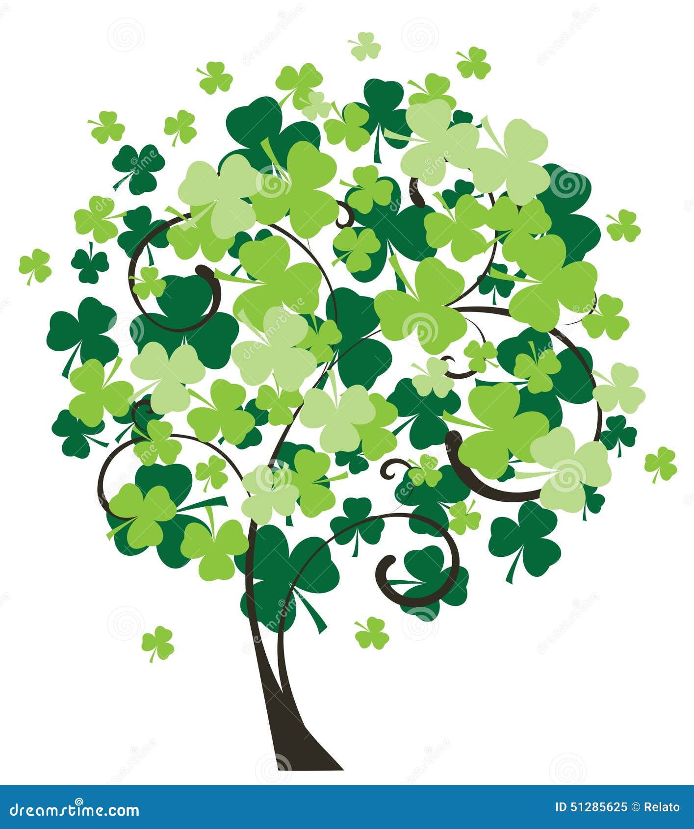 Árvore do trevo ilustração do vetor. Ilustração de nave - 51285625