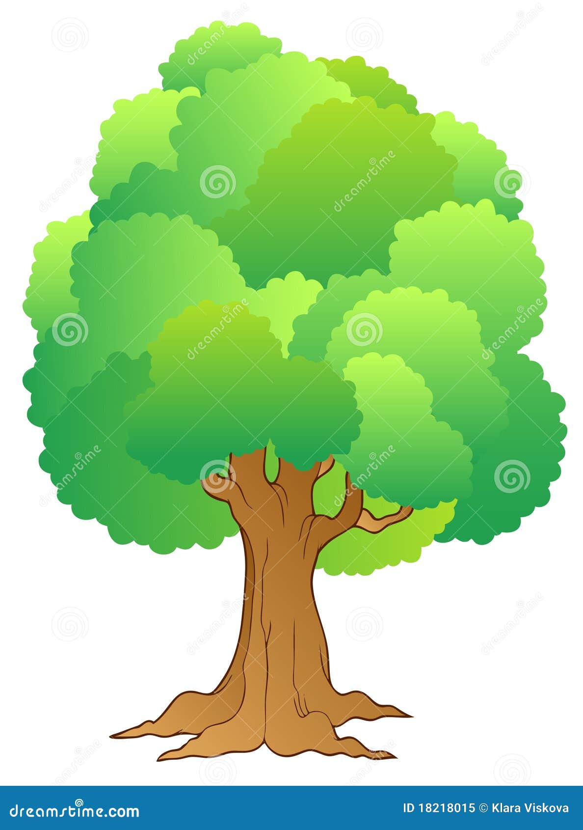 Árvore Grande Com Copa De árvore Verde Ilustração do Vetor - Ilustração ...