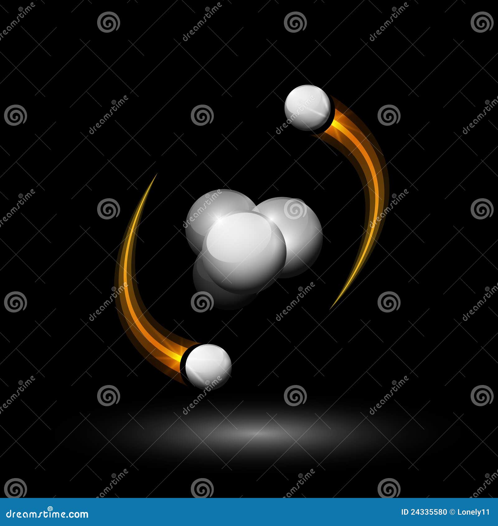 Átomo del helio ilustración del vector. Ilustración de estructura ...