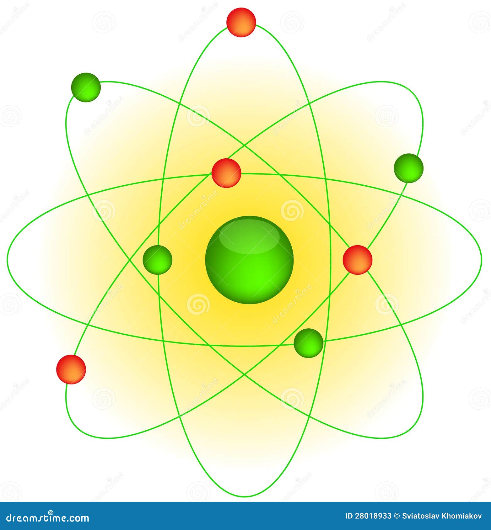 Átomo Y Los Electrones Alrededor Ilustración del Vector - Ilustración ...