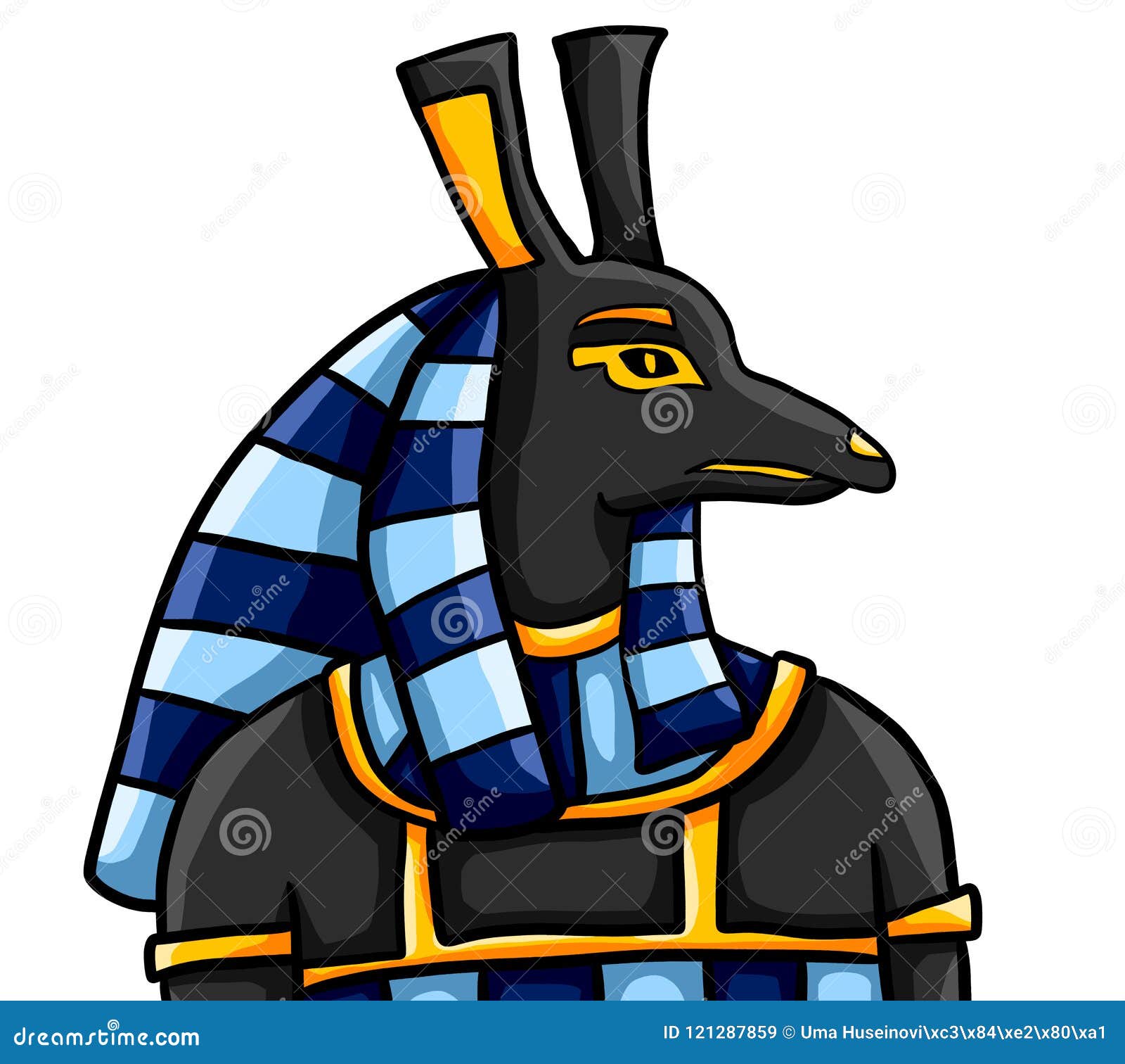 Ägyptischer Gott Seth stock abbildung. Illustration von gott - 121287859