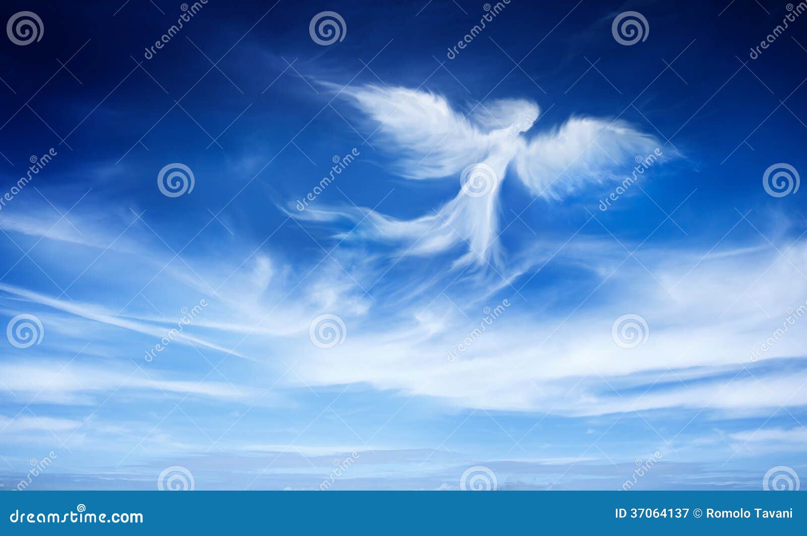 Ängel i himlen fotografering för bildbyråer. Bild av kvinnlig - 37064137
