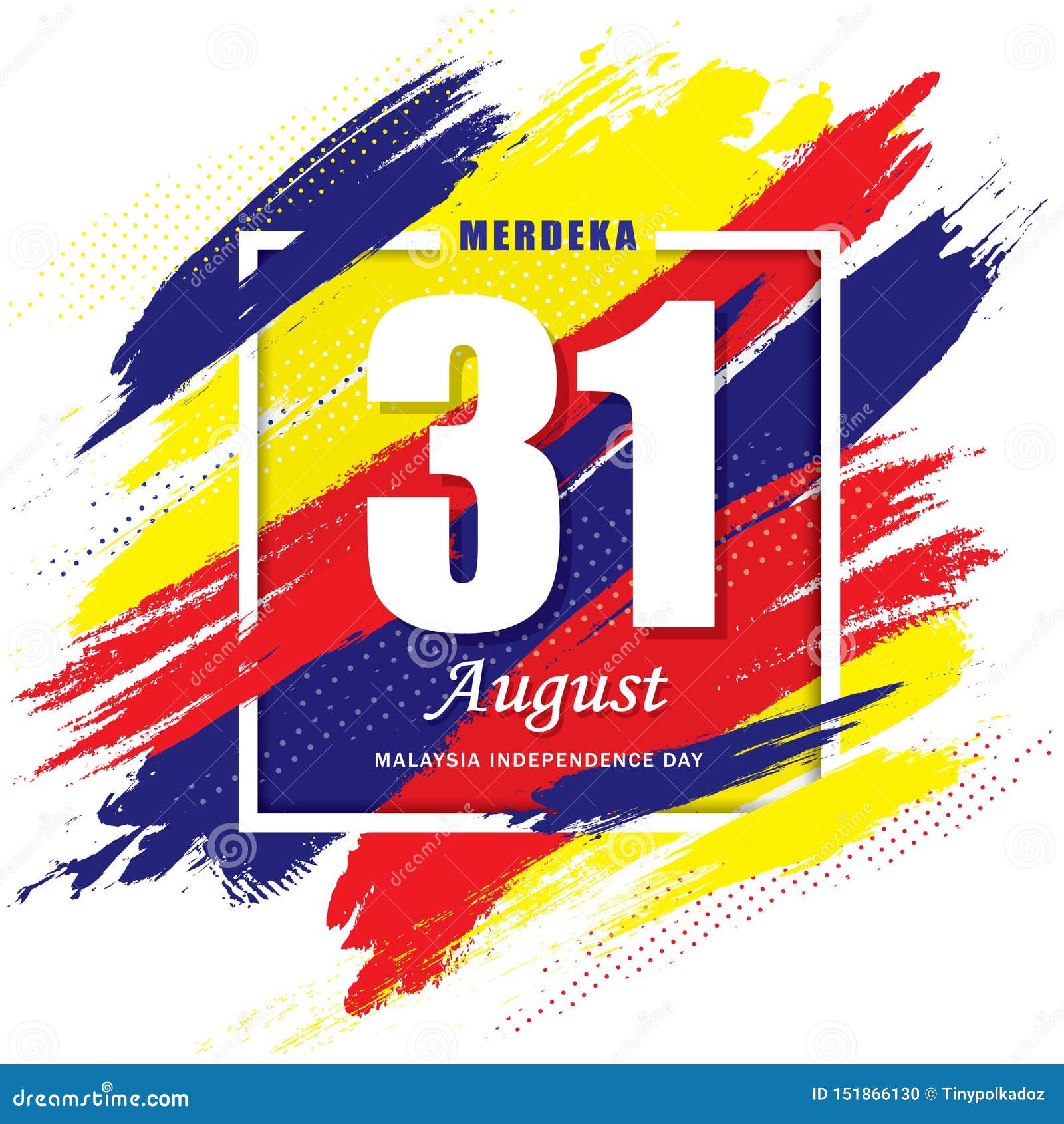 Malaysia Independence Day - Hari Merdeka Holiday Vector Illustration ...