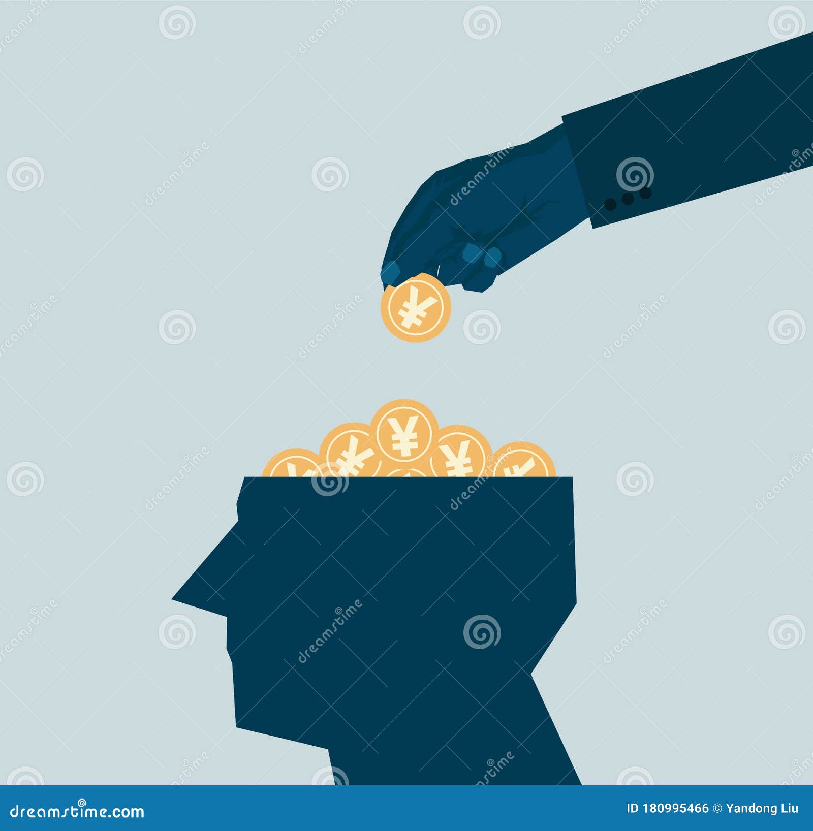 Knowledge Is Wealth Concept Cartoon Vector | CartoonDealer.com #59857407