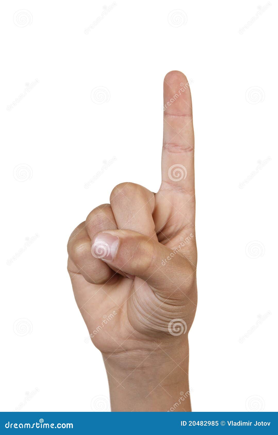 Één vinger stock afbeelding. Image of vinger, vingernagel - 20482985