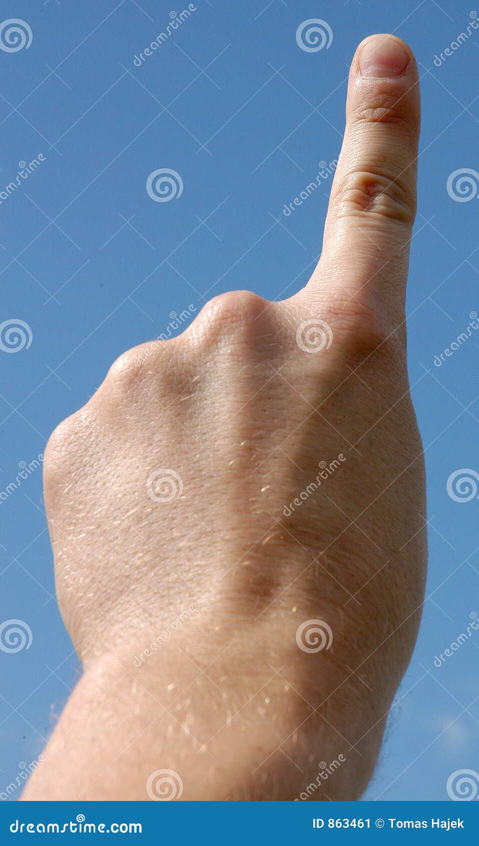 Één vinger stock afbeelding. Image of openlucht, deel, wapen - 863461