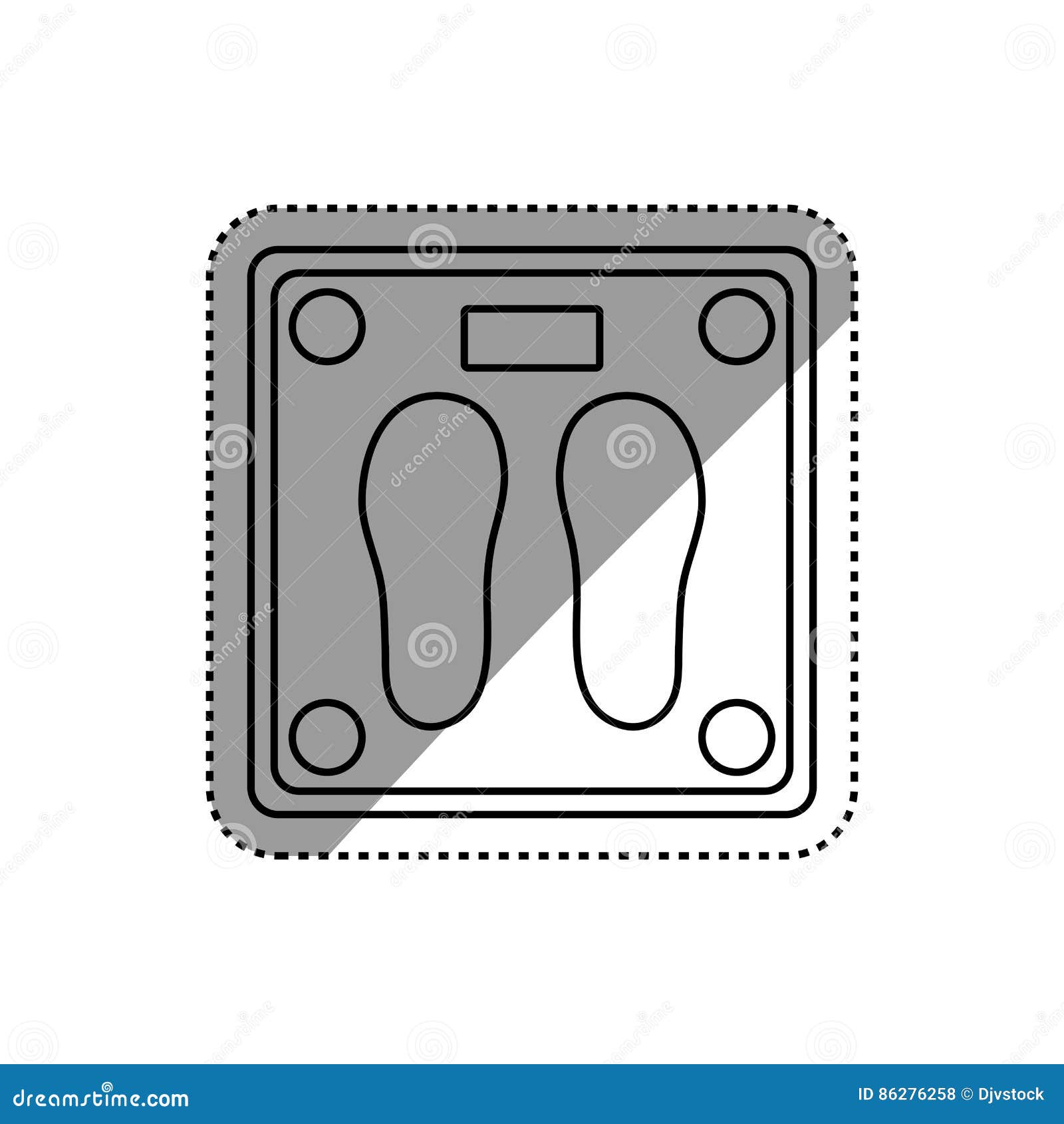 Échelle de poids corporel illustration stock. Illustration du contrôle ...