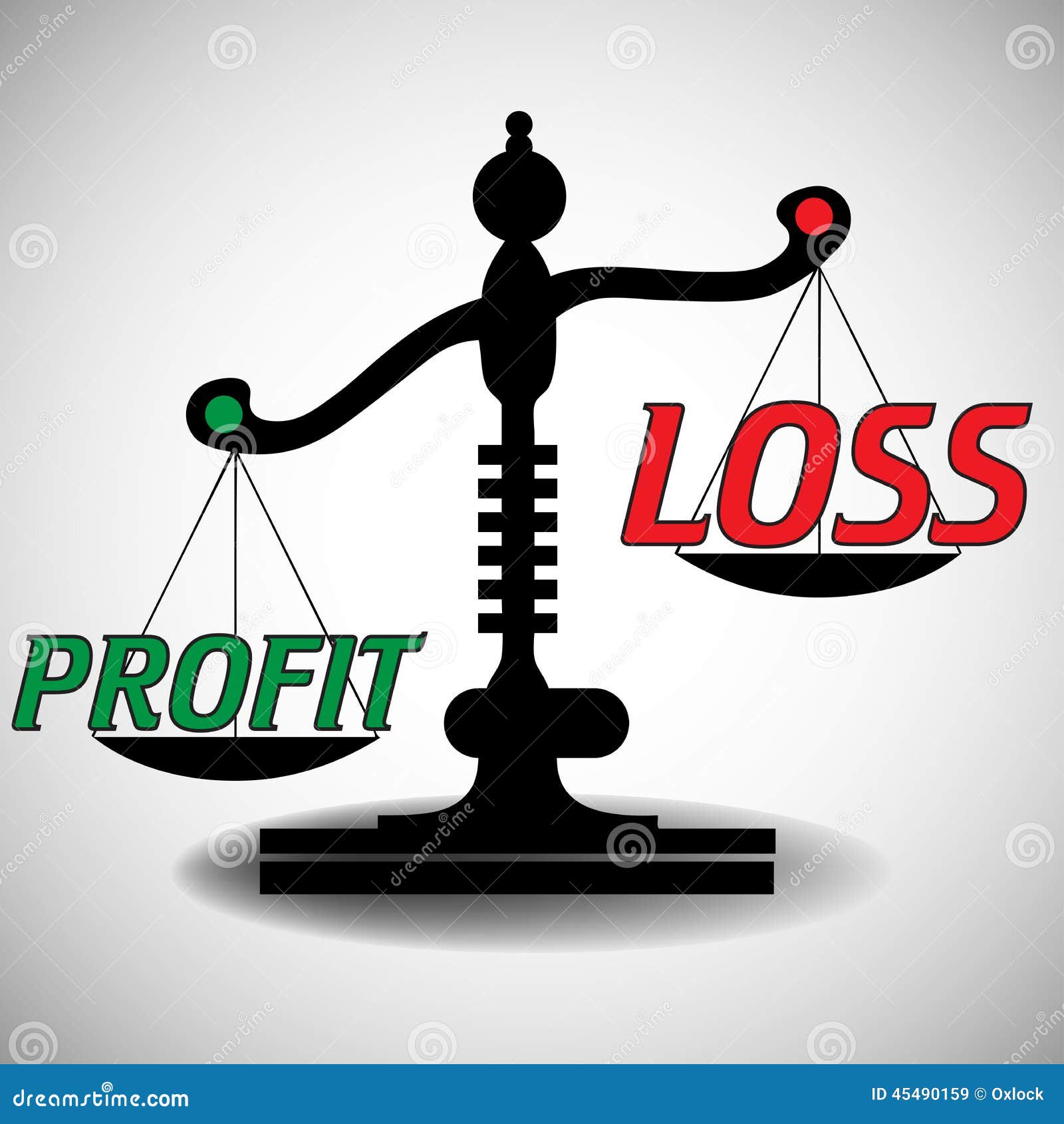 Échelle De Profits Et Pertes Illustration de Vecteur - Illustration du ...
