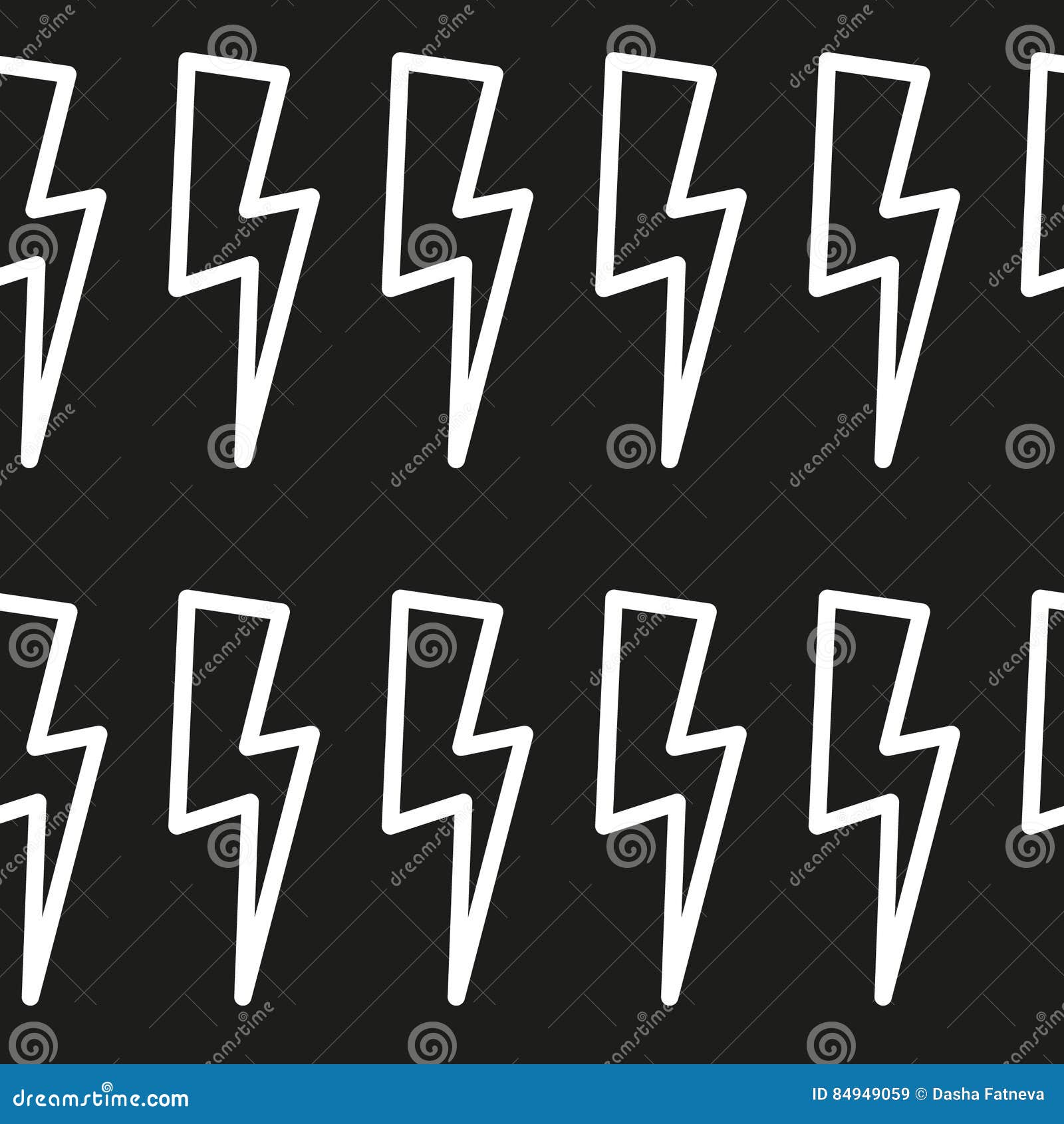 Éclair Blanc Sur Un Fond Noir Texture Sans Joint Illustration Stock ...