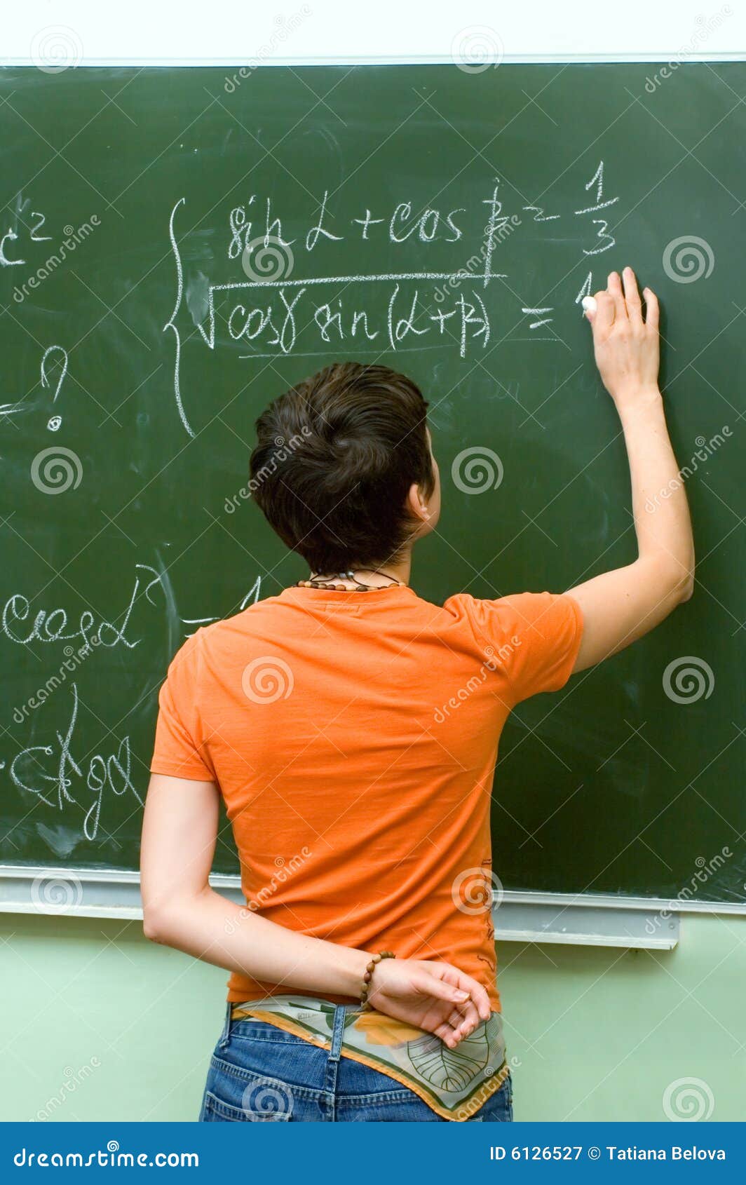 Écolière. Leçon image stock. Image du complexe, éducation - 6126527