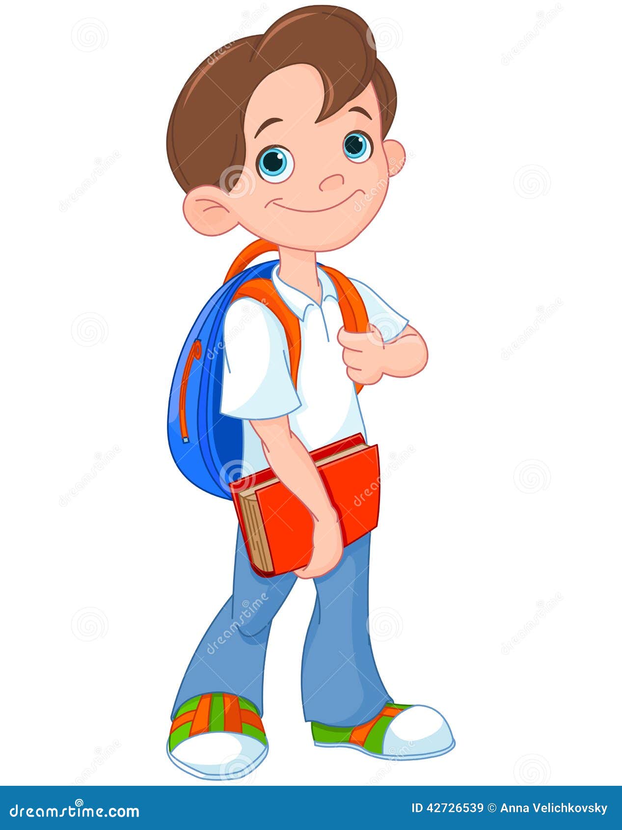 Écolier illustration de vecteur. Illustration du dessin - 42726539