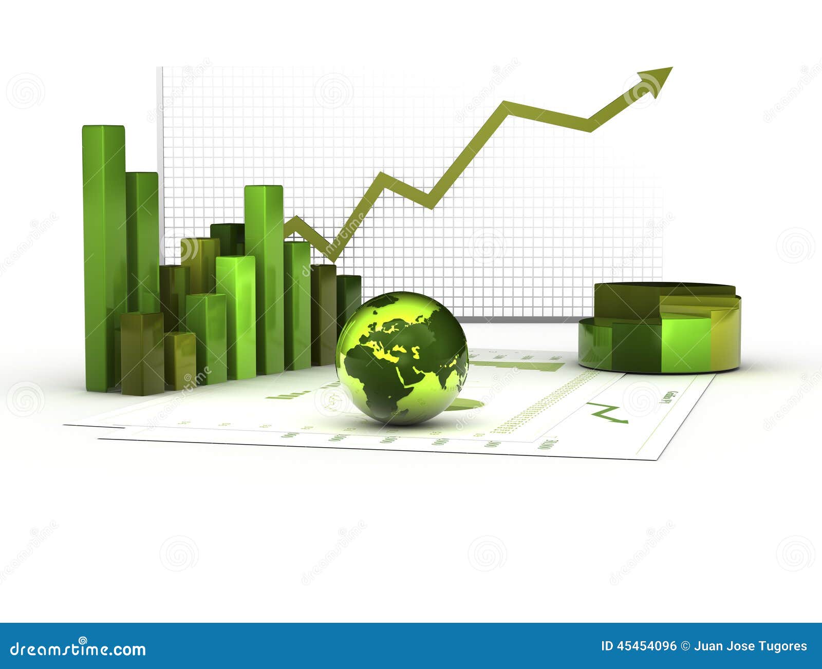 Économie verte illustration stock. Illustration du statistiques - 45454096