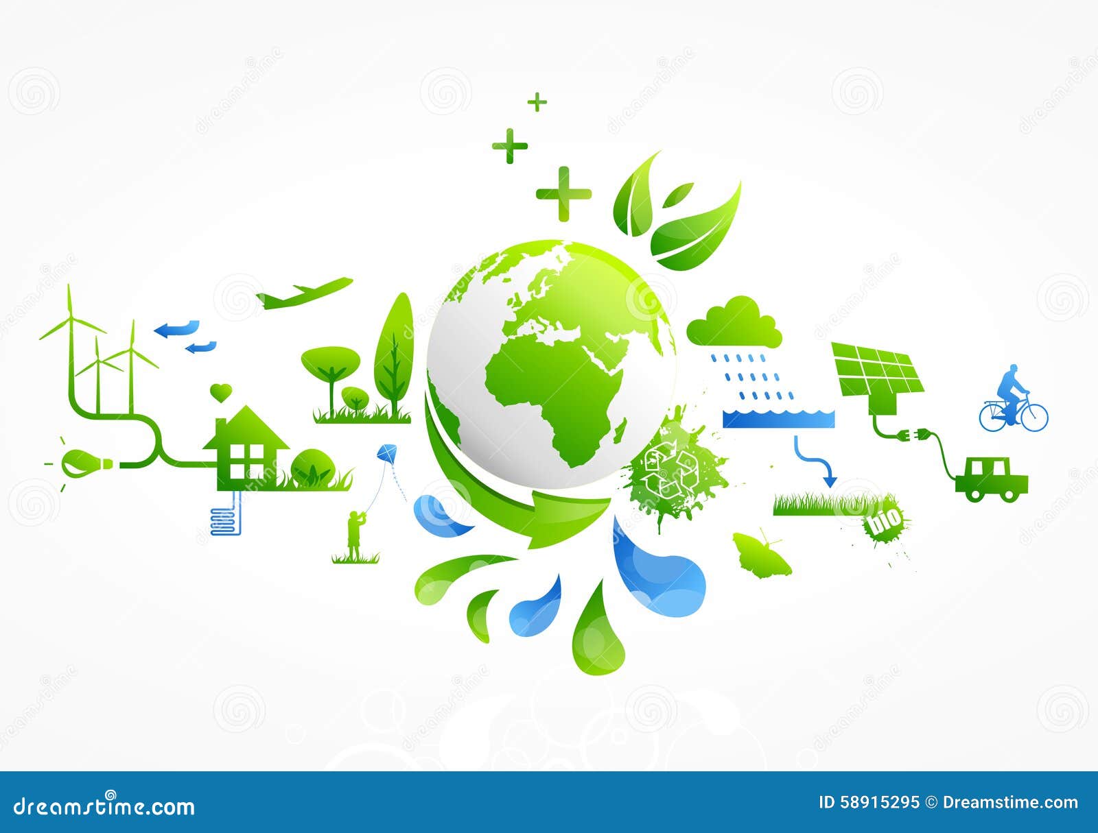 Écosystème illustration stock. Illustration du écologique - 58915295