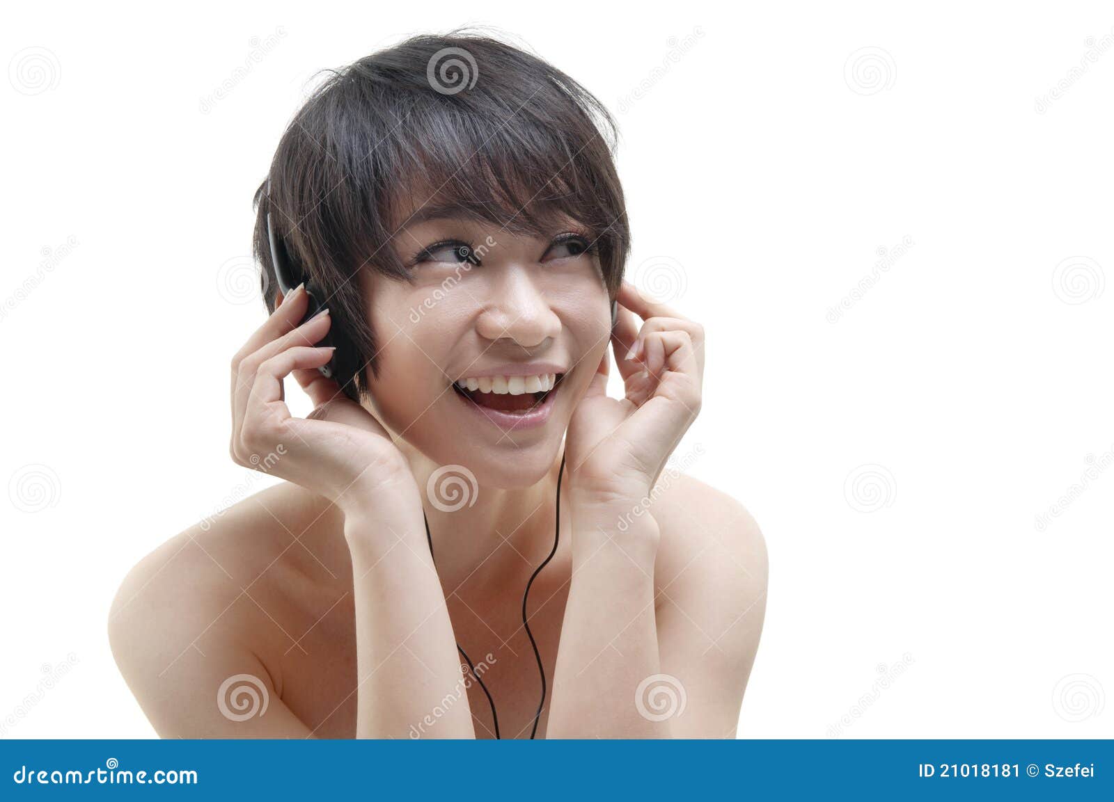 Écouter la musique image stock. Image du oscillation - 21018181