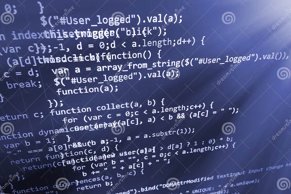 Écran De Programmation De Code Source De Codage Photo stock - Image du ...