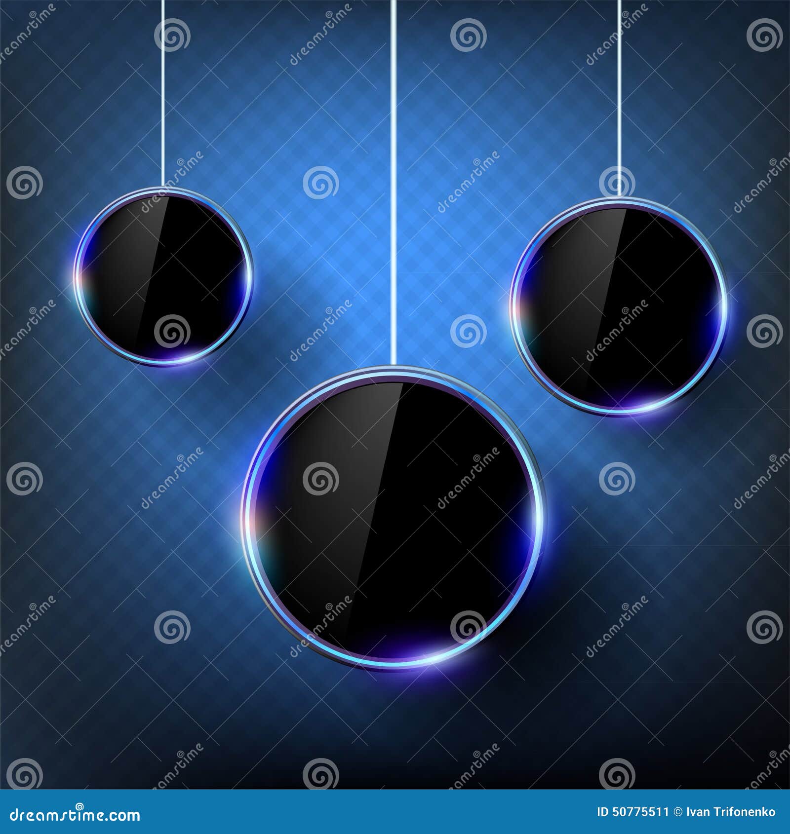 Écran noir rond illustration de vecteur. Illustration of option - 50775511