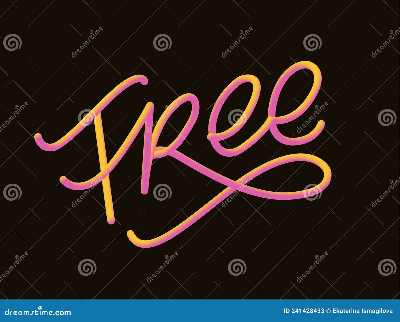 écriture Manuscrite Libre. Brosse De Calligraphie Vectorielle ...