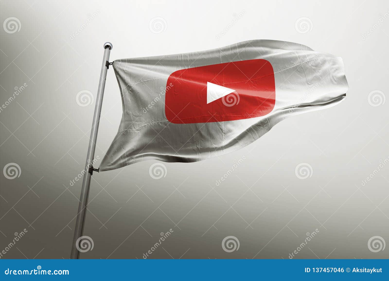 Éditorial Photorealistic De Drapeau De Youtube Photo éditorial ...