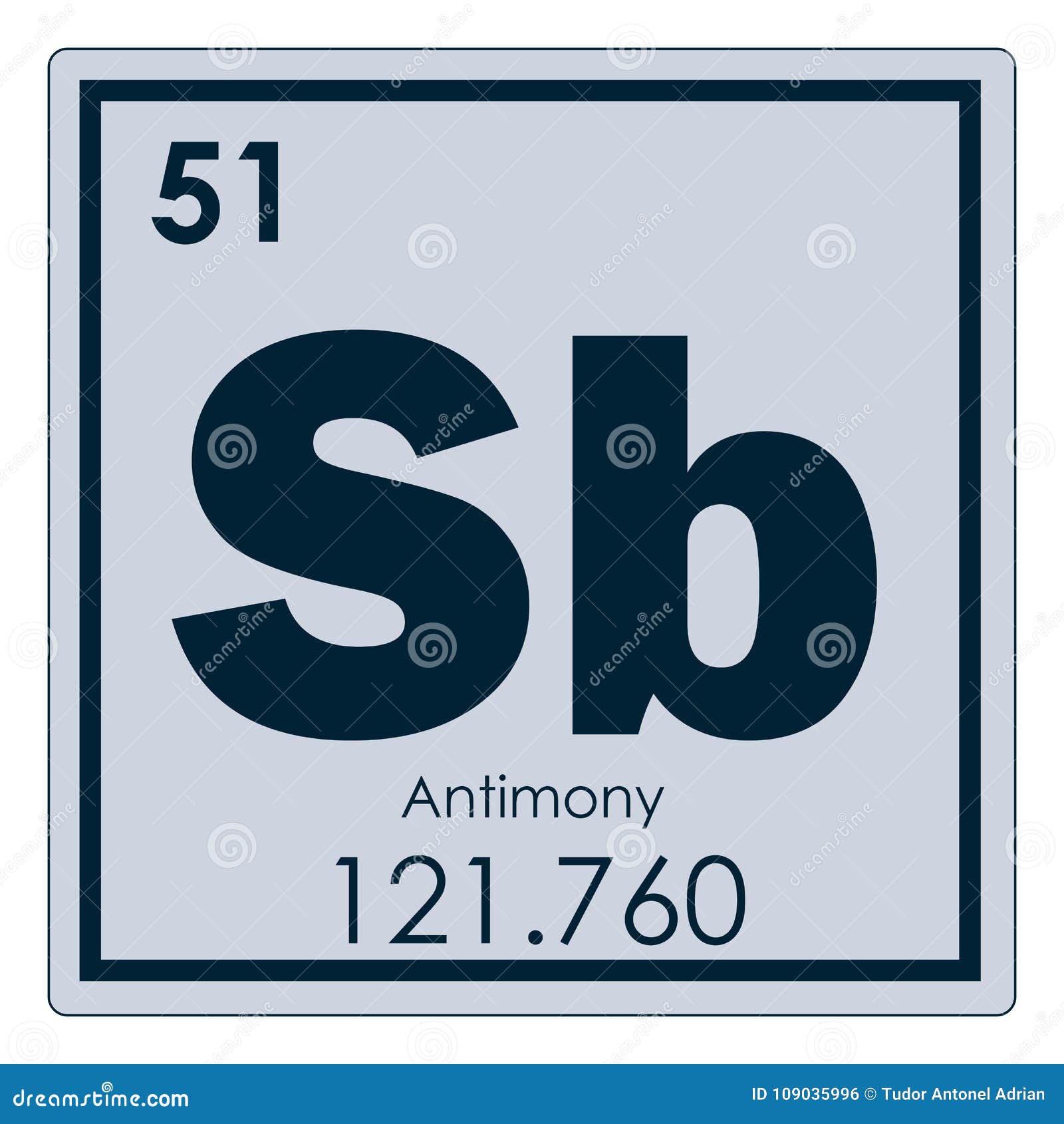 Élément Chimique D'antimoine Illustration Stock - Illustration du ...
