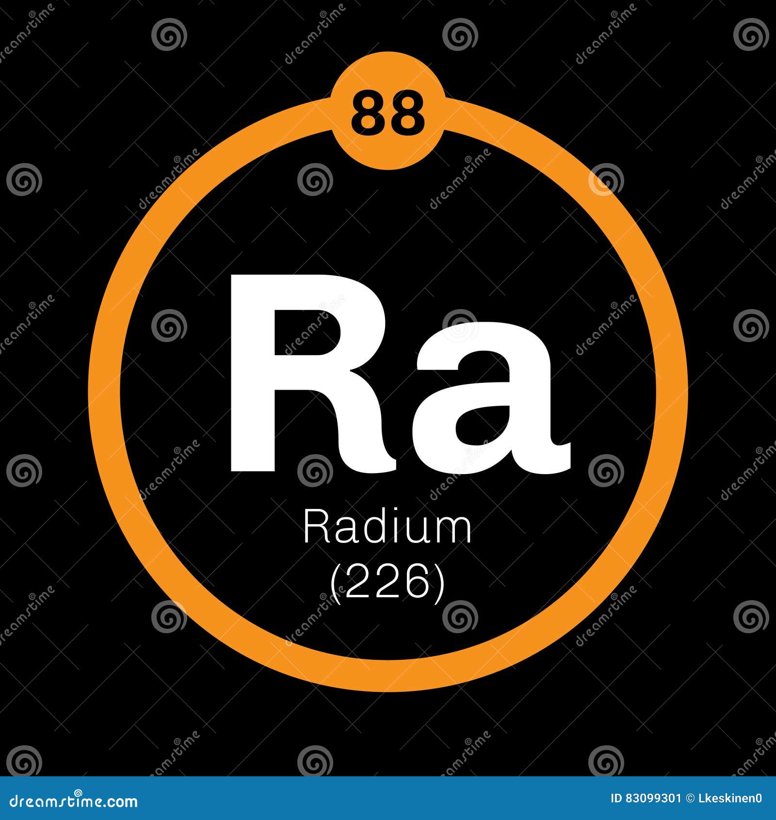 Élément chimique de radium illustration de vecteur. Illustration du ...