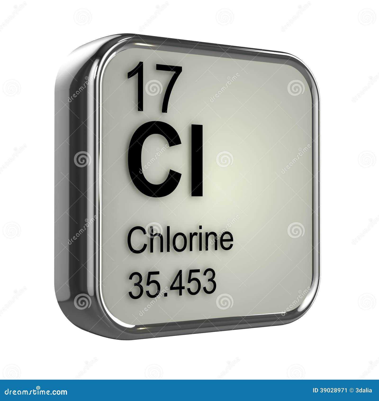 élément du chlore 3d illustration stock. Illustration du chimie - 39028971