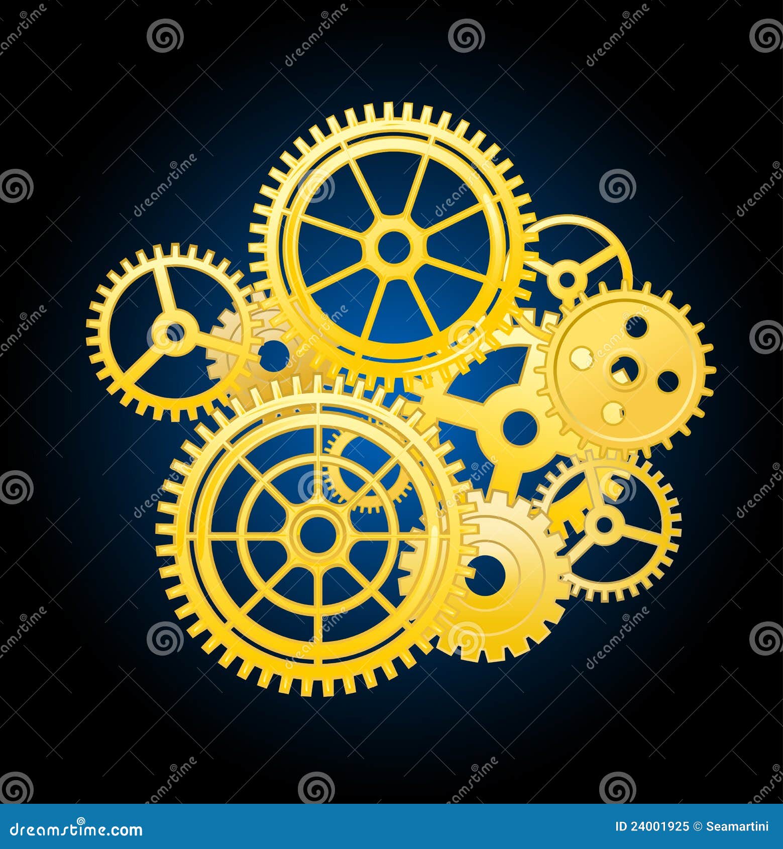 Éléments De Rouage D'horloge Photo libre de droits - Image: 24001925