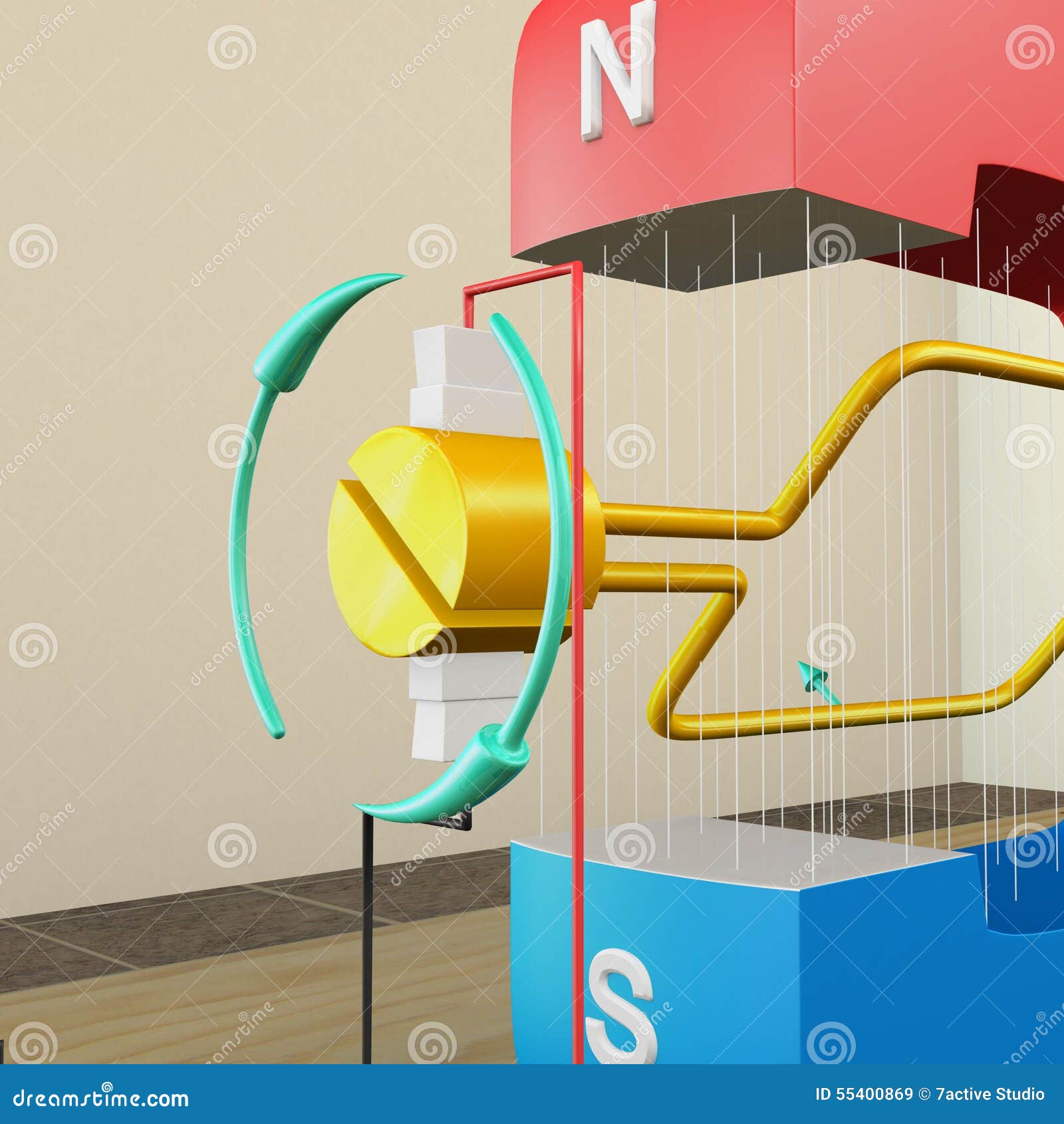 Électro Induction Magnétique Illustration Stock - Illustration du ...