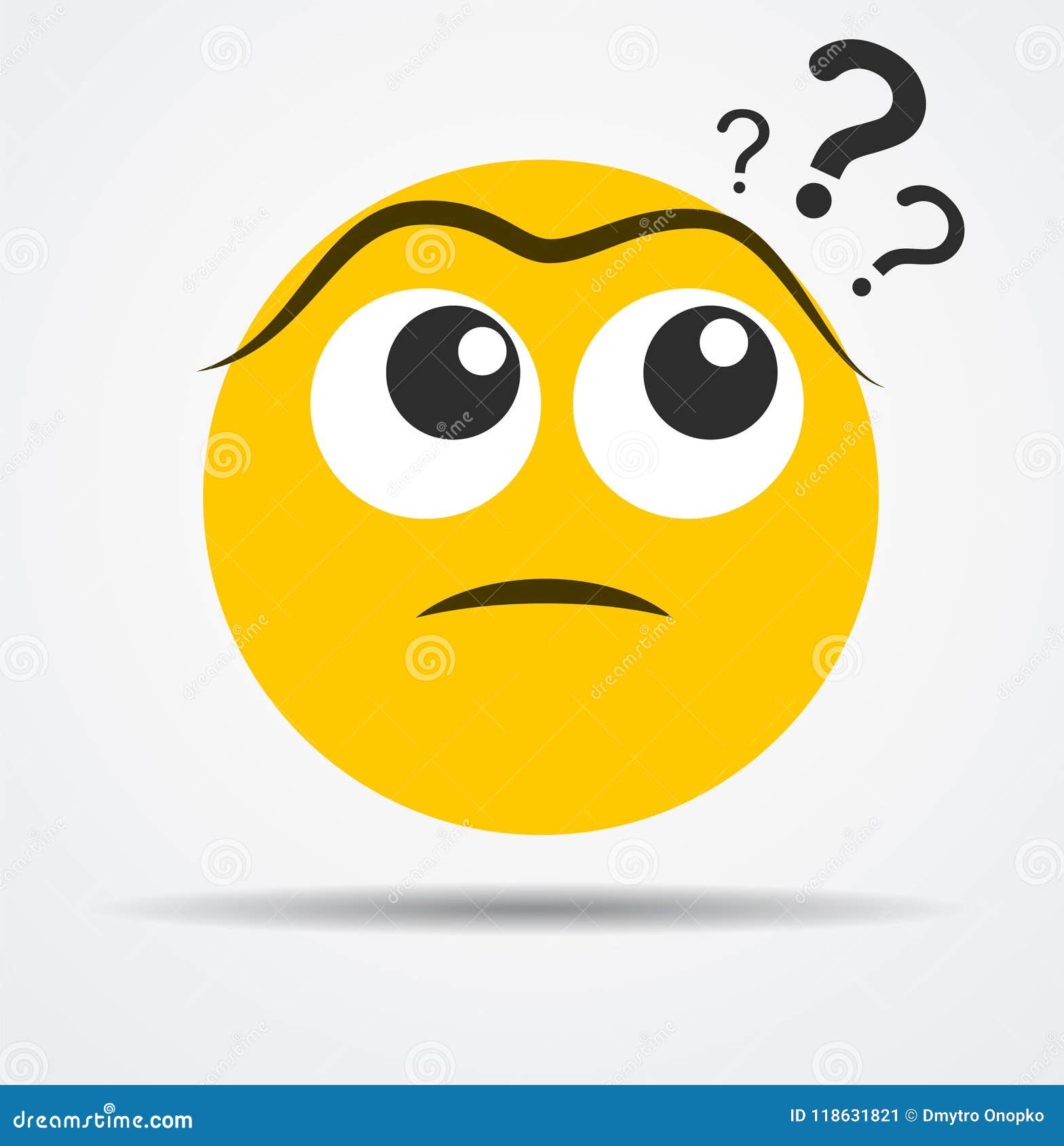 Émoticône De Interrogation D'isolement Dans Une Conception Plate ...