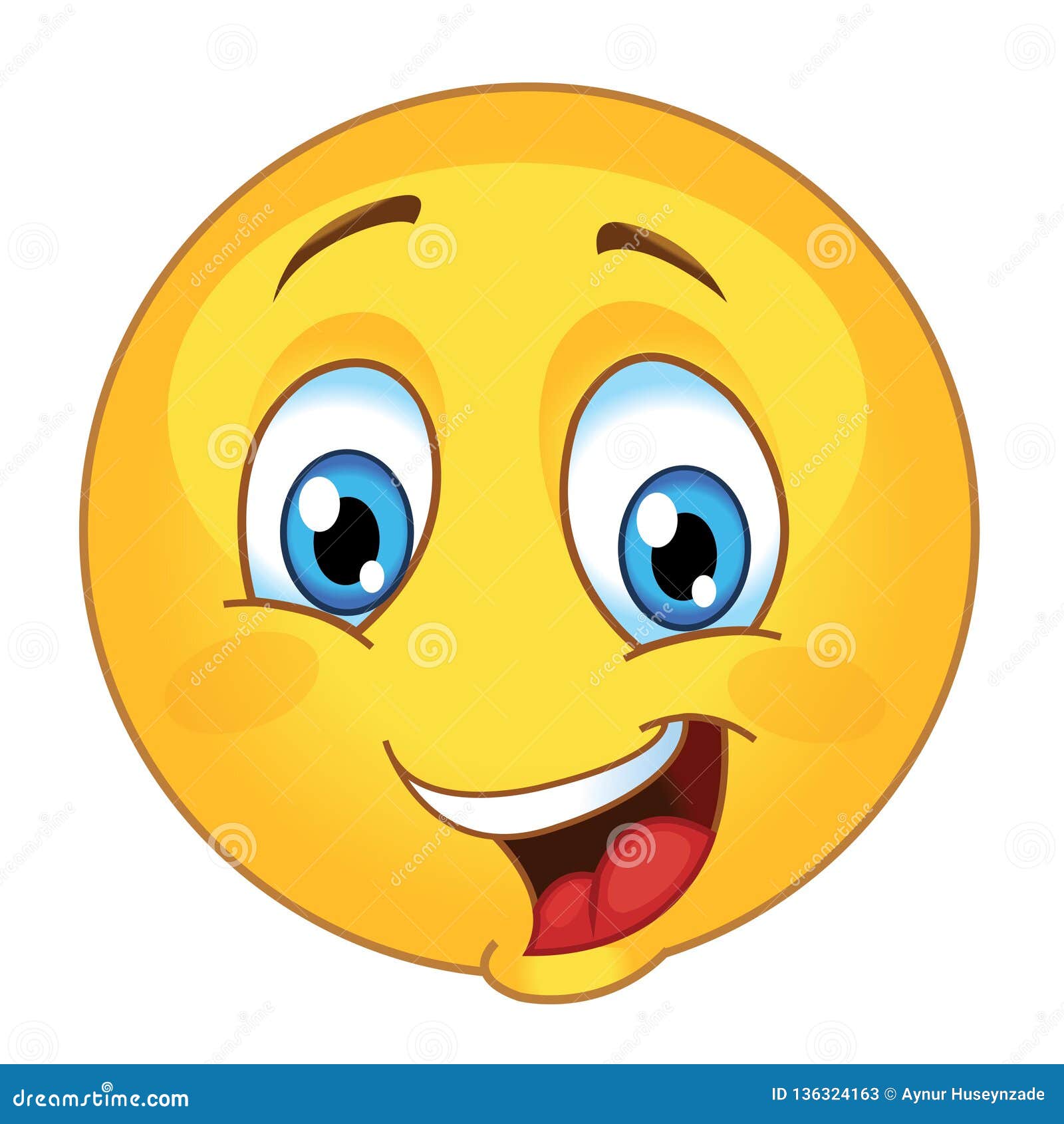 Émoticône De Sourire Heureuse Illustration Stock - Illustration du ...