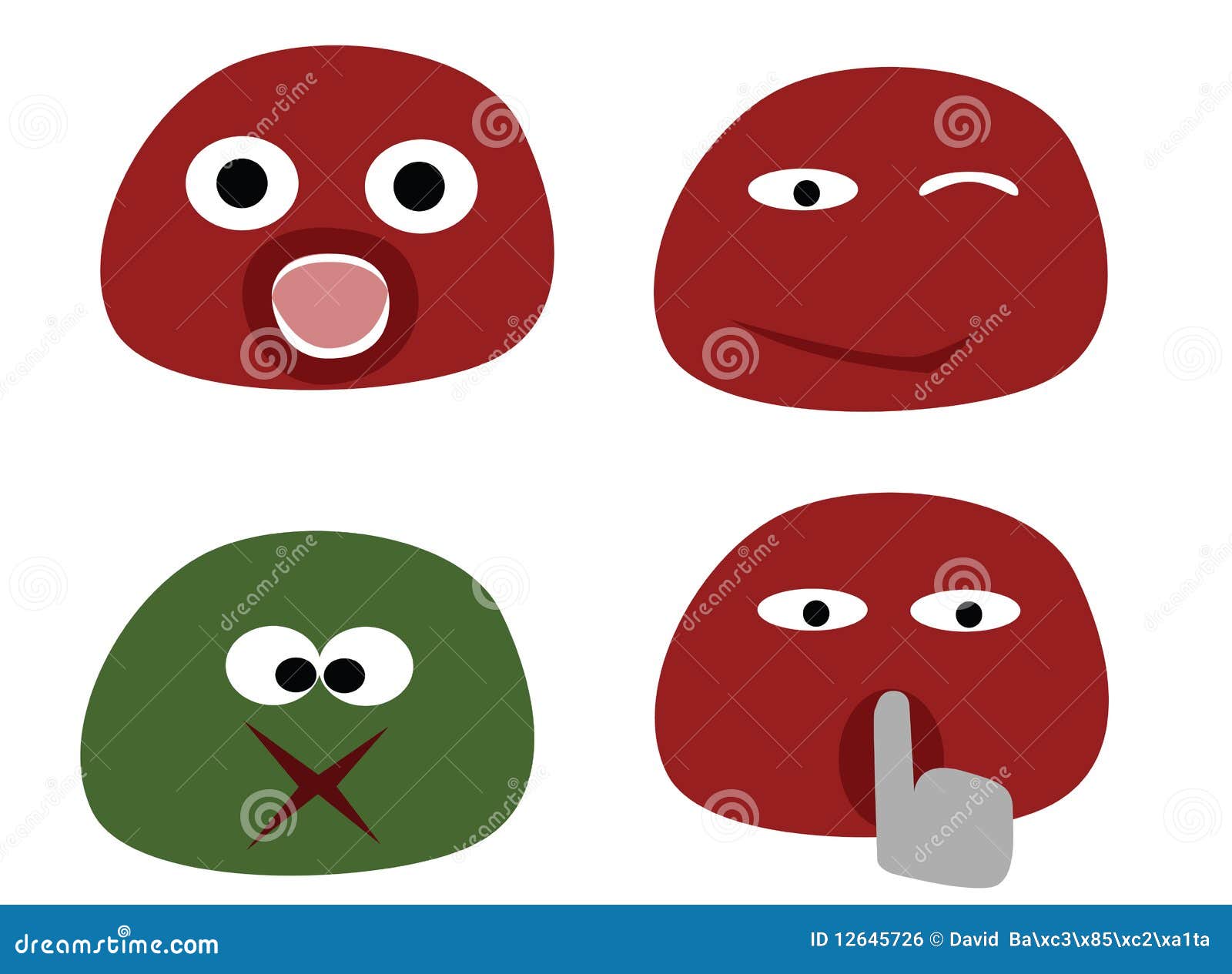Émoticônes drôles 3 illustration stock. Illustration du expressions ...