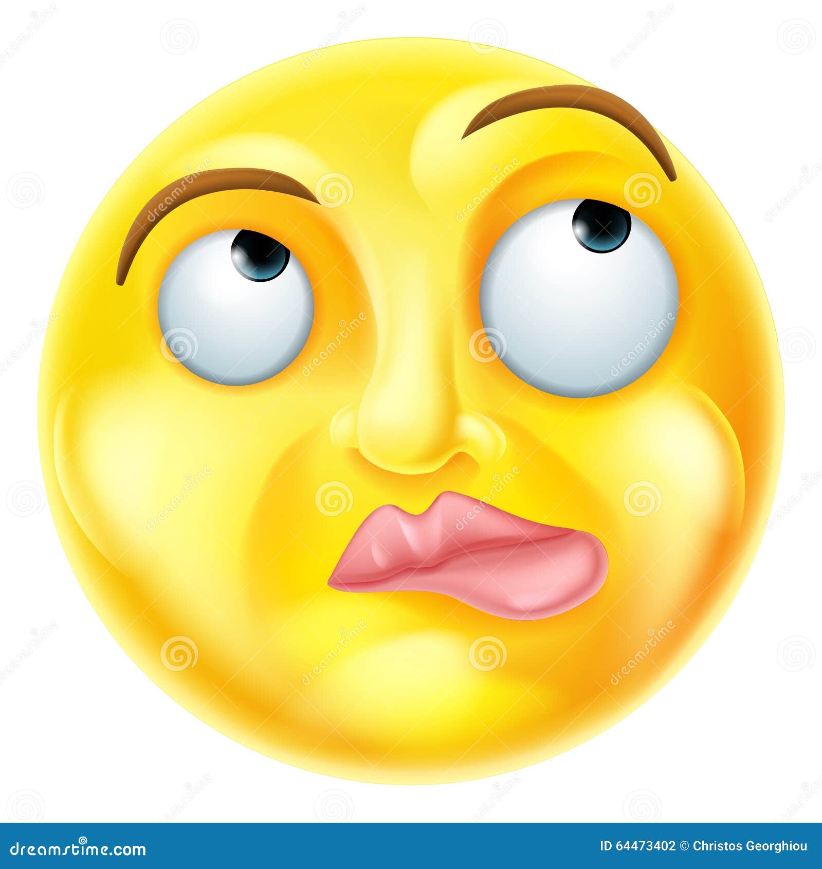 Émoticône De Pensée D'Emoji Illustration de Vecteur - Illustration du ...