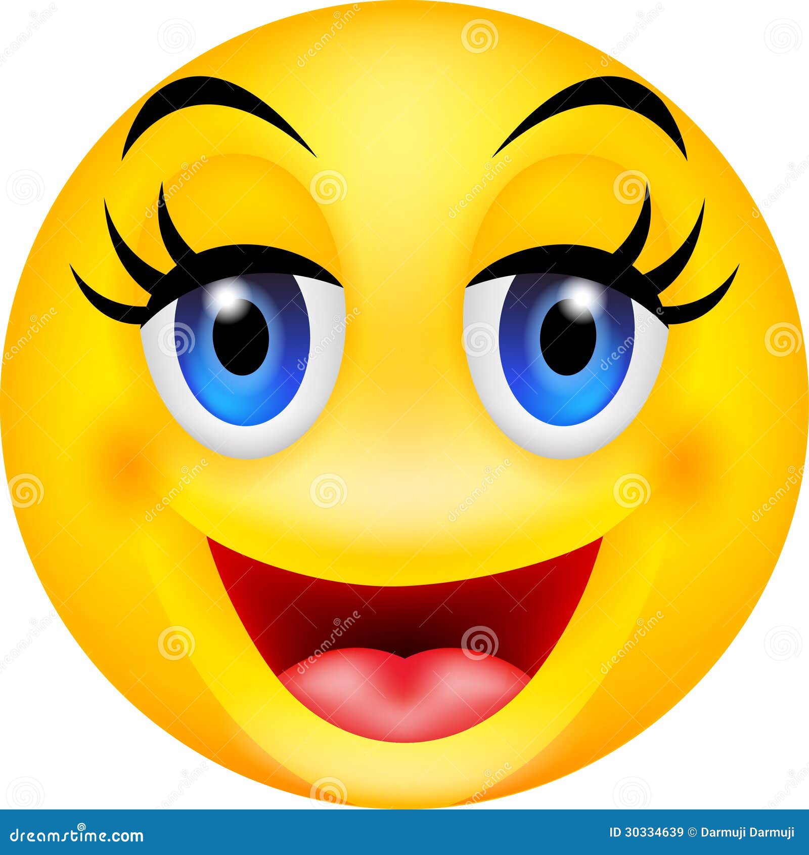 Émoticône drôle de sourire illustration de vecteur. Illustration du ...