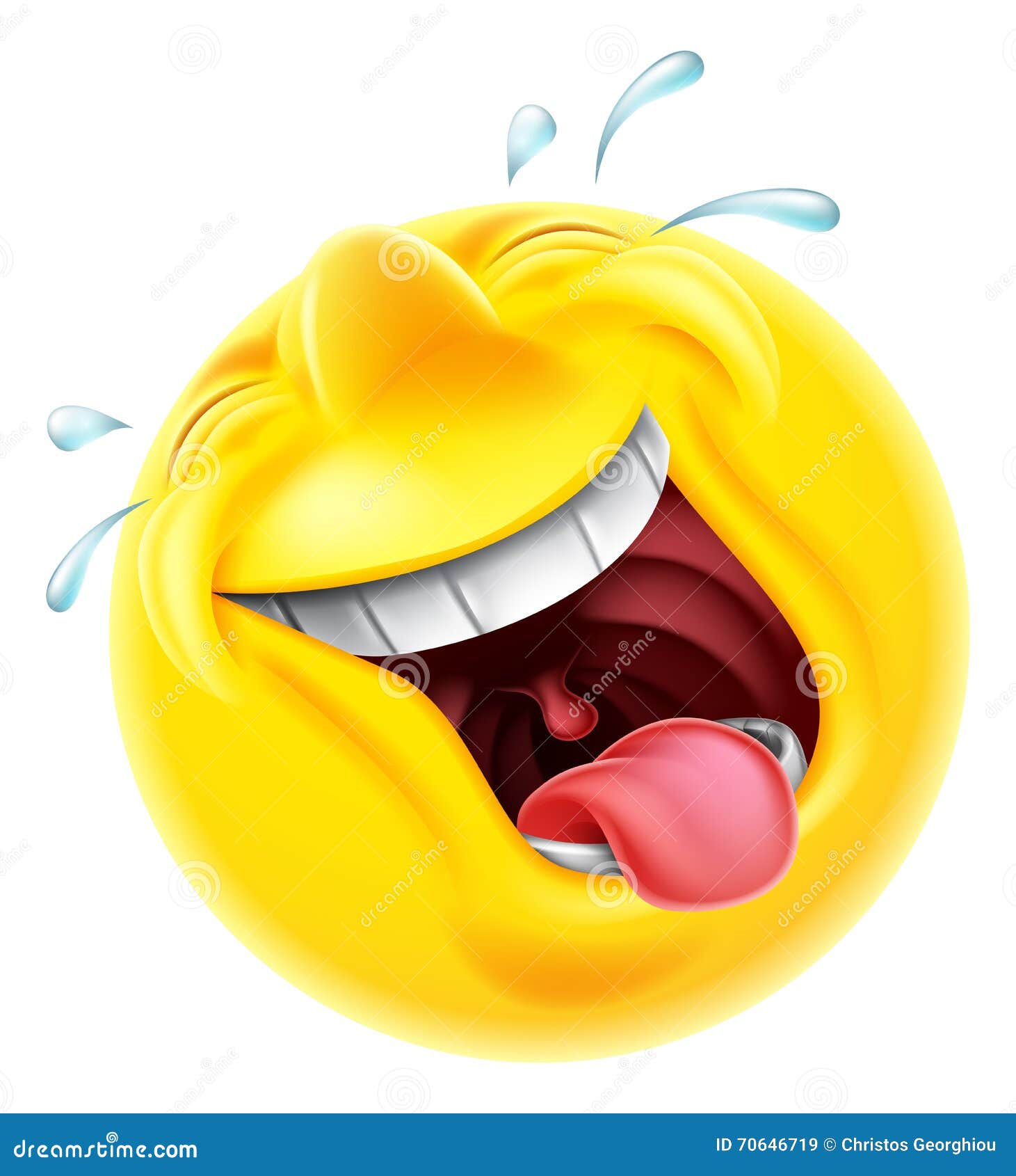 Émoticône riante d'Emoji illustration de vecteur. Illustration du ...