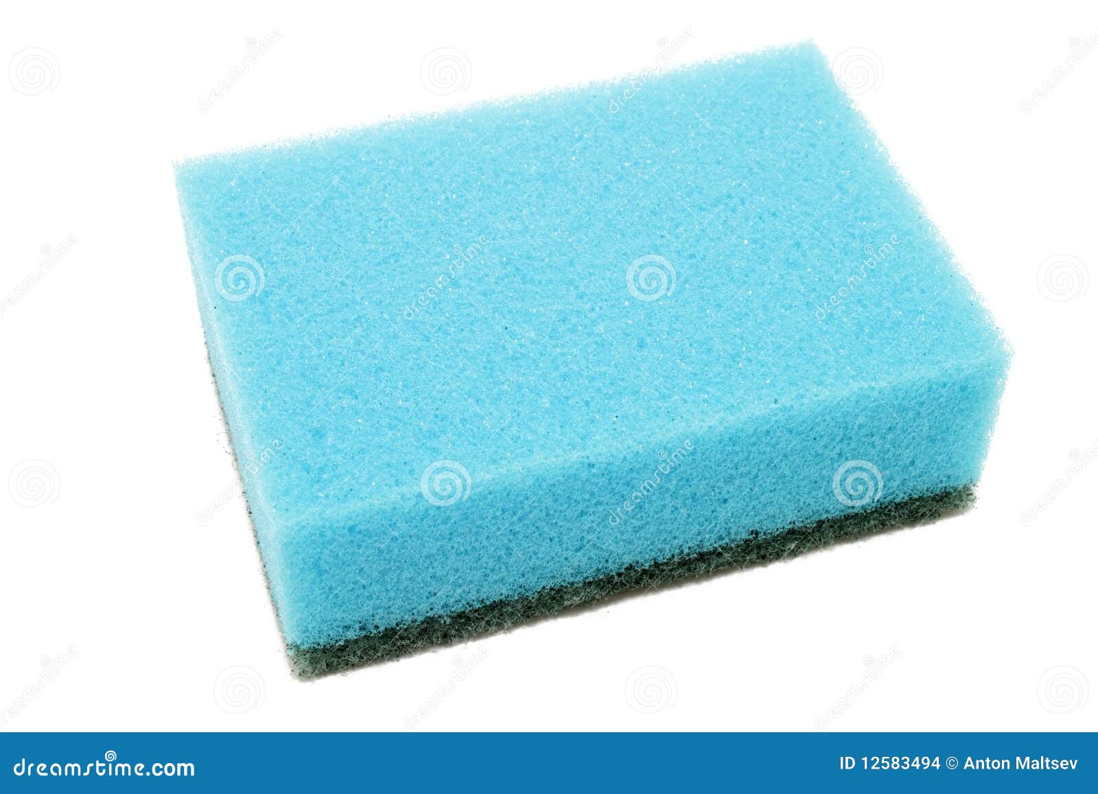 Éponge de cuisine photo stock. Image du lavage, maison - 12583494